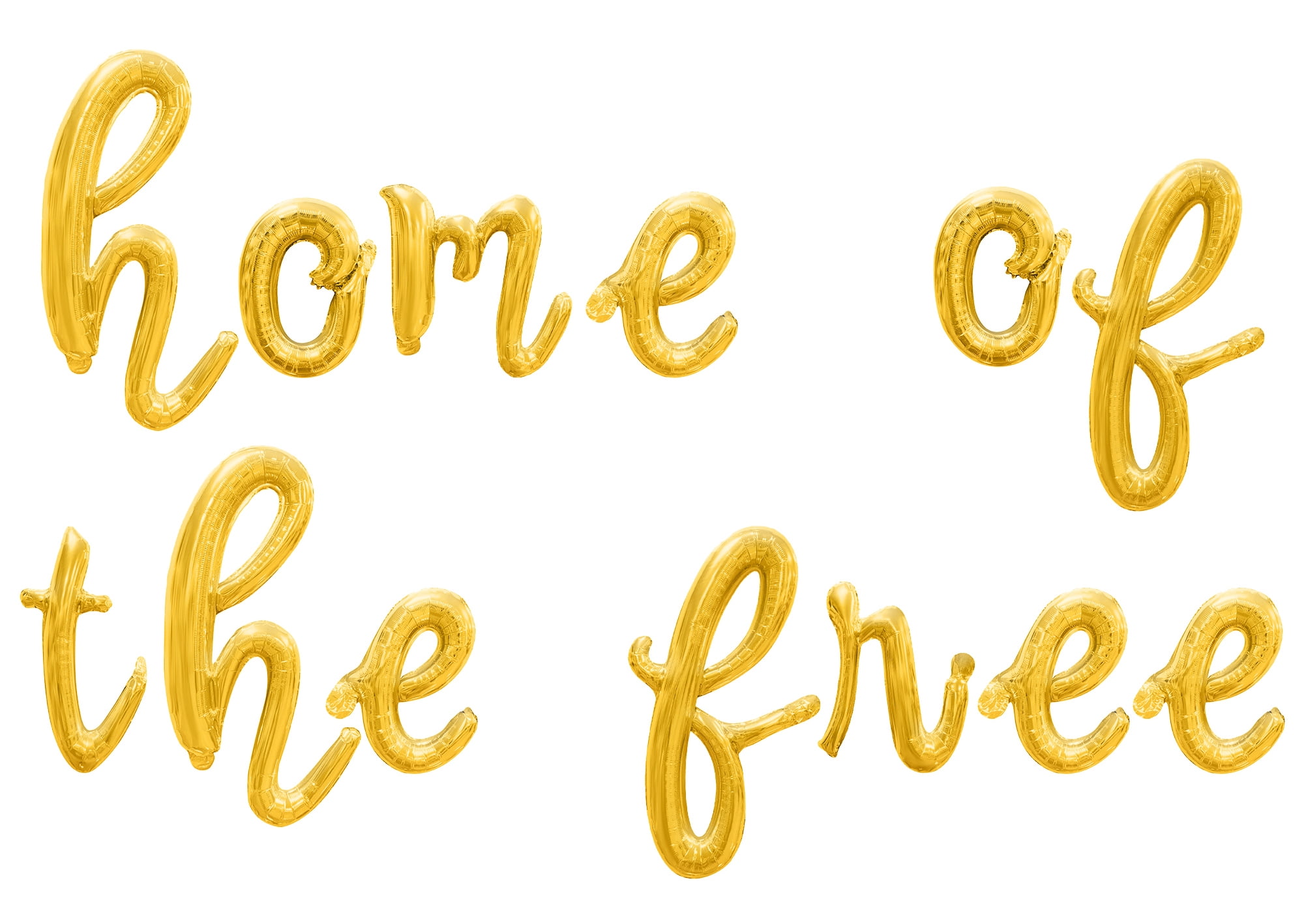 Cursive Script Letter Balloons - HOME OF THE FREE 16" Inch Alphabet ...