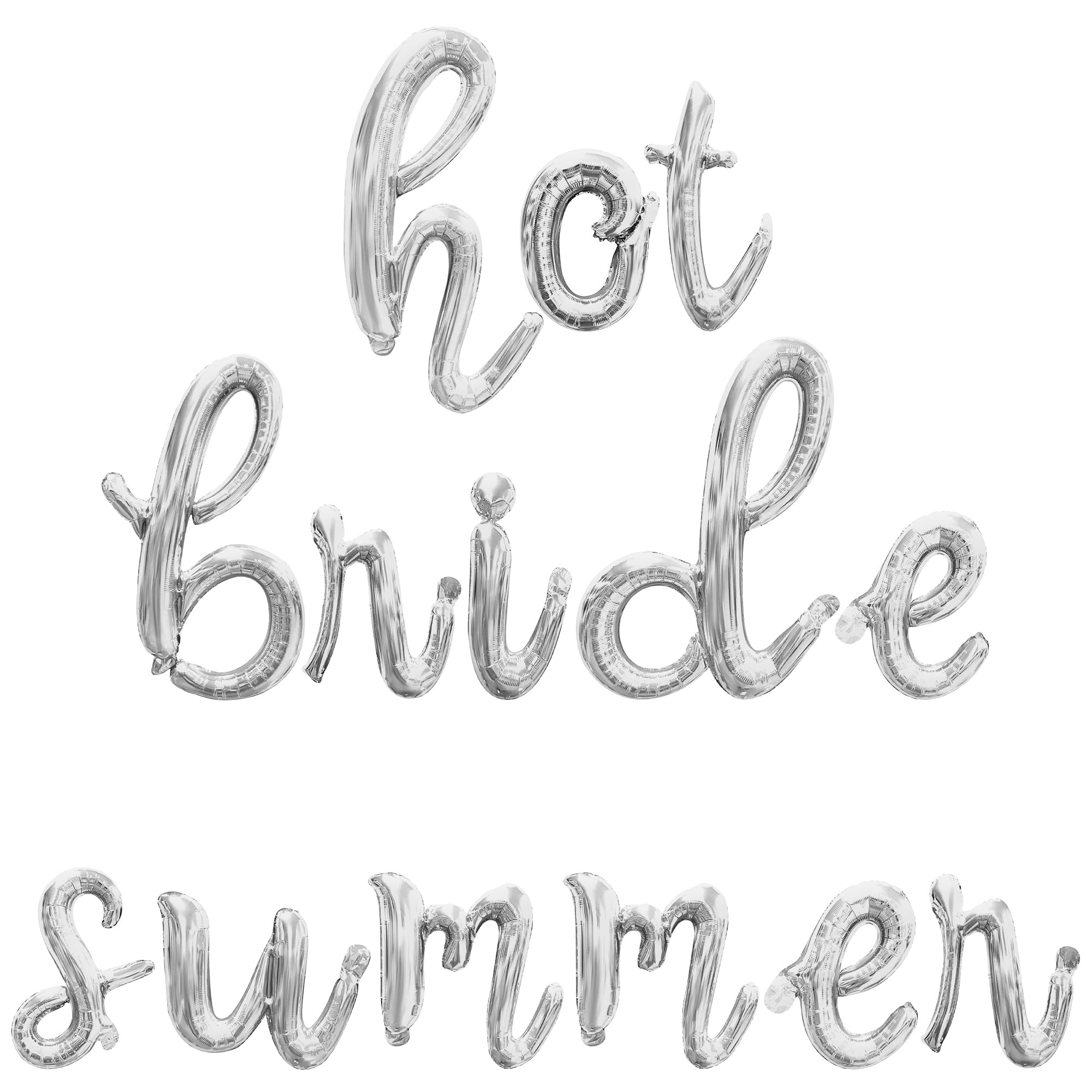 Cursive Script Letter Balloons - HOT BRIDE SUMMER 16" Inch Alphabet ...