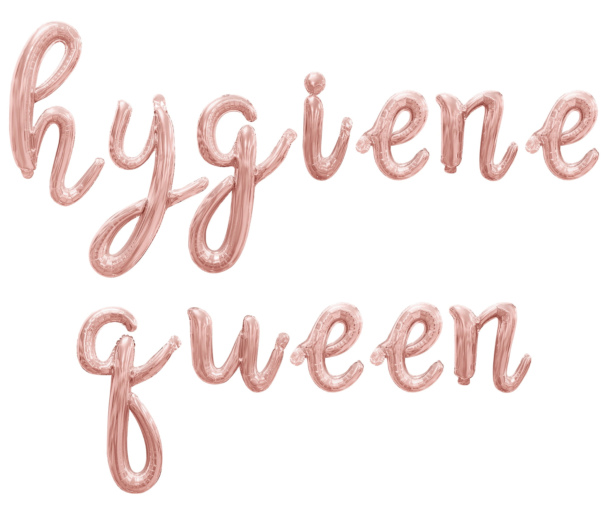 Cursive Script Letter Balloons - HYGIENE QUEEN 16" Inch Alphabet ...