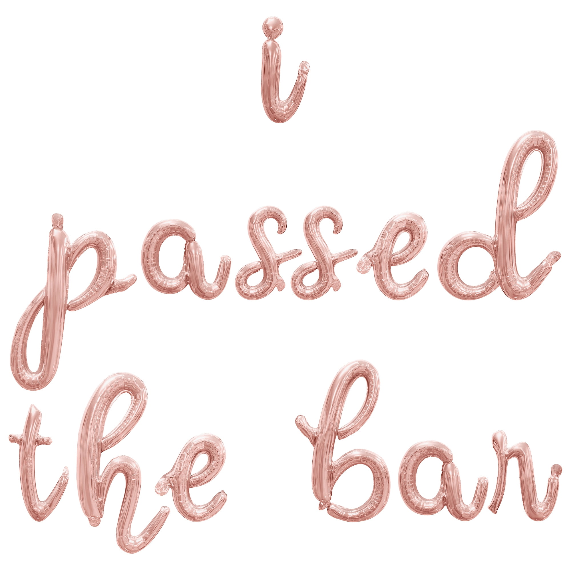 Cursive Script Letter Balloons - I PASSED THE BAR 16" Inch Alphabet ...