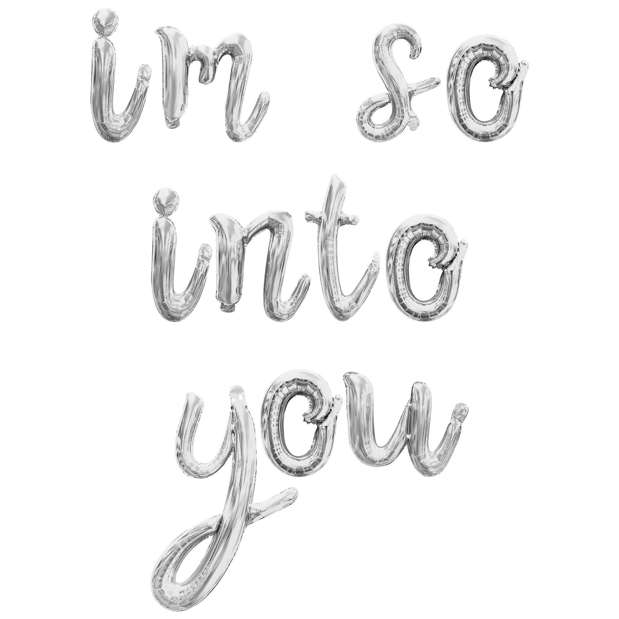 Cursive Script Letter Balloons - IM SO INTO YOU 16" Inch Alphabet ...
