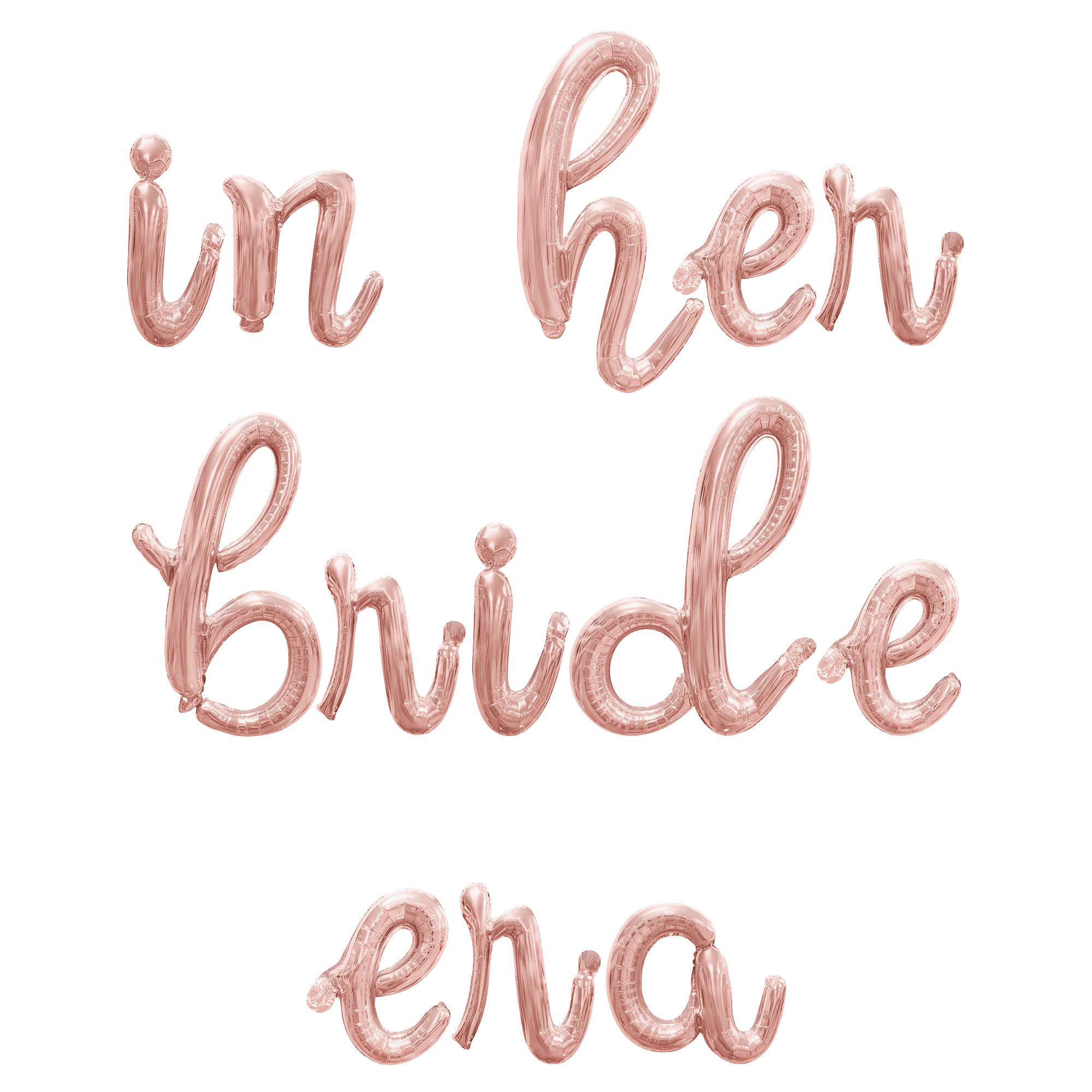 Cursive Script Letter Balloons - IN HER BRIDE ERA 16" Inch Alphabet ...