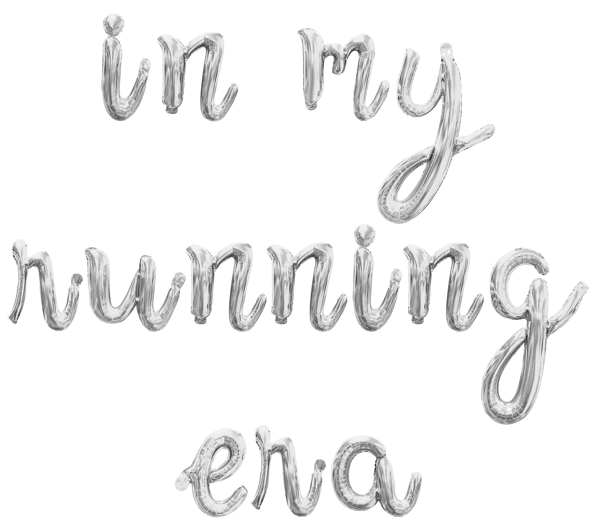 Cursive Script Letter Balloons - IN MY RUNNING ERA 16" Inch Alphabet ...
