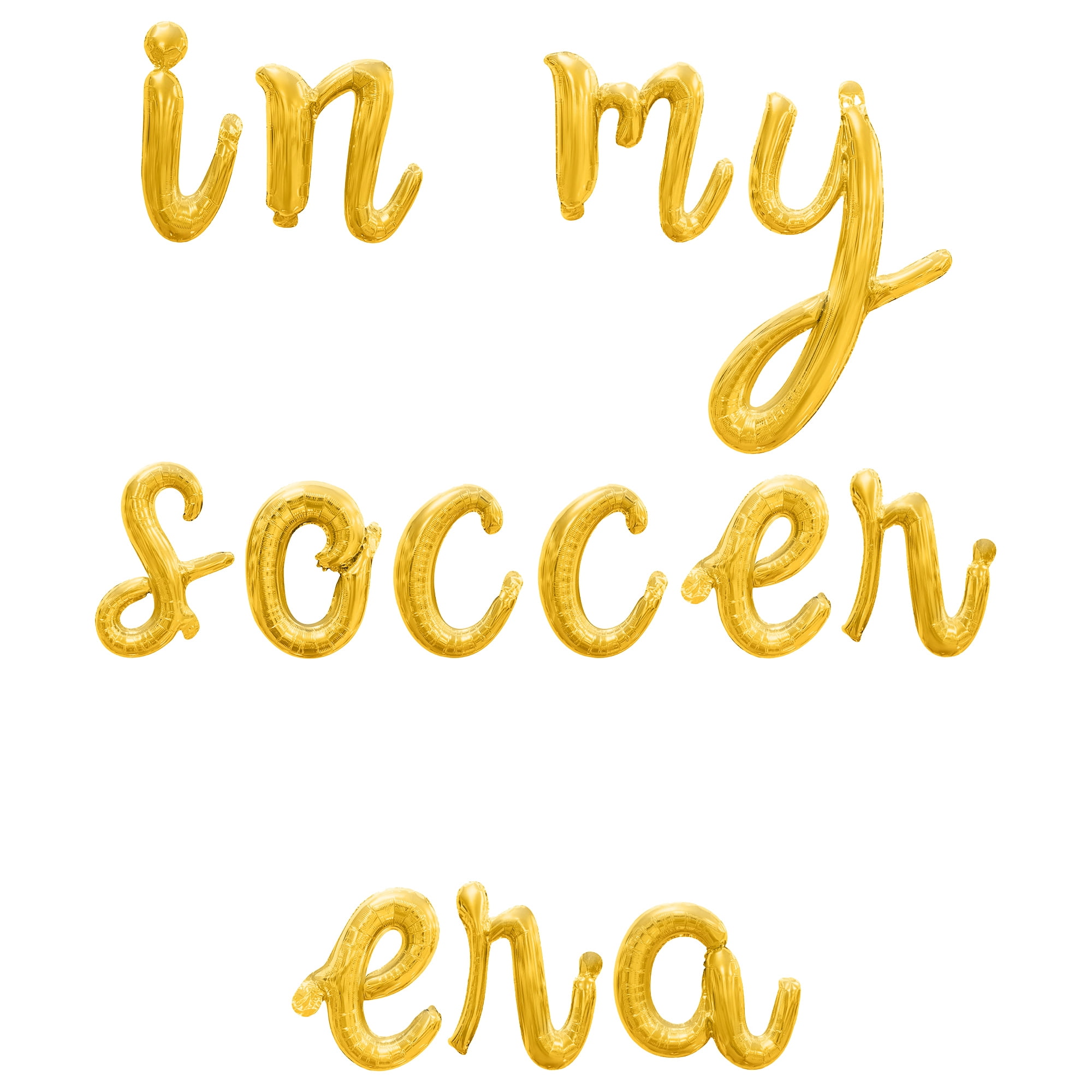 Cursive Script Letter Balloons - IN MY SOCCER ERA 16" Inch Alphabet ...