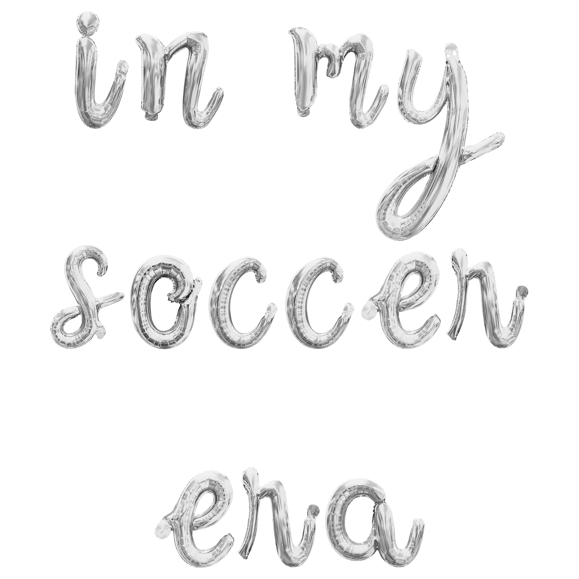 Cursive Script Letter Balloons - IN MY SOCCER ERA 16" Inch Alphabet ...