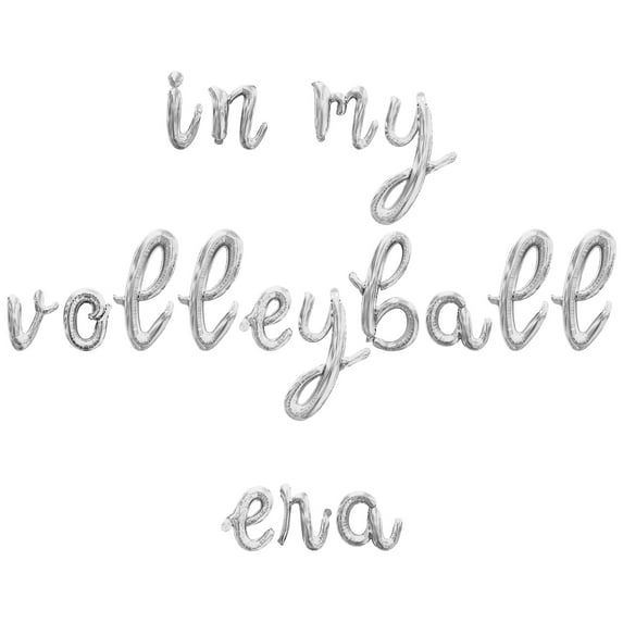 Cursive Script Letter Balloons - IN MY VOLLEYBALL ERA 16" Inch Alphabet ...