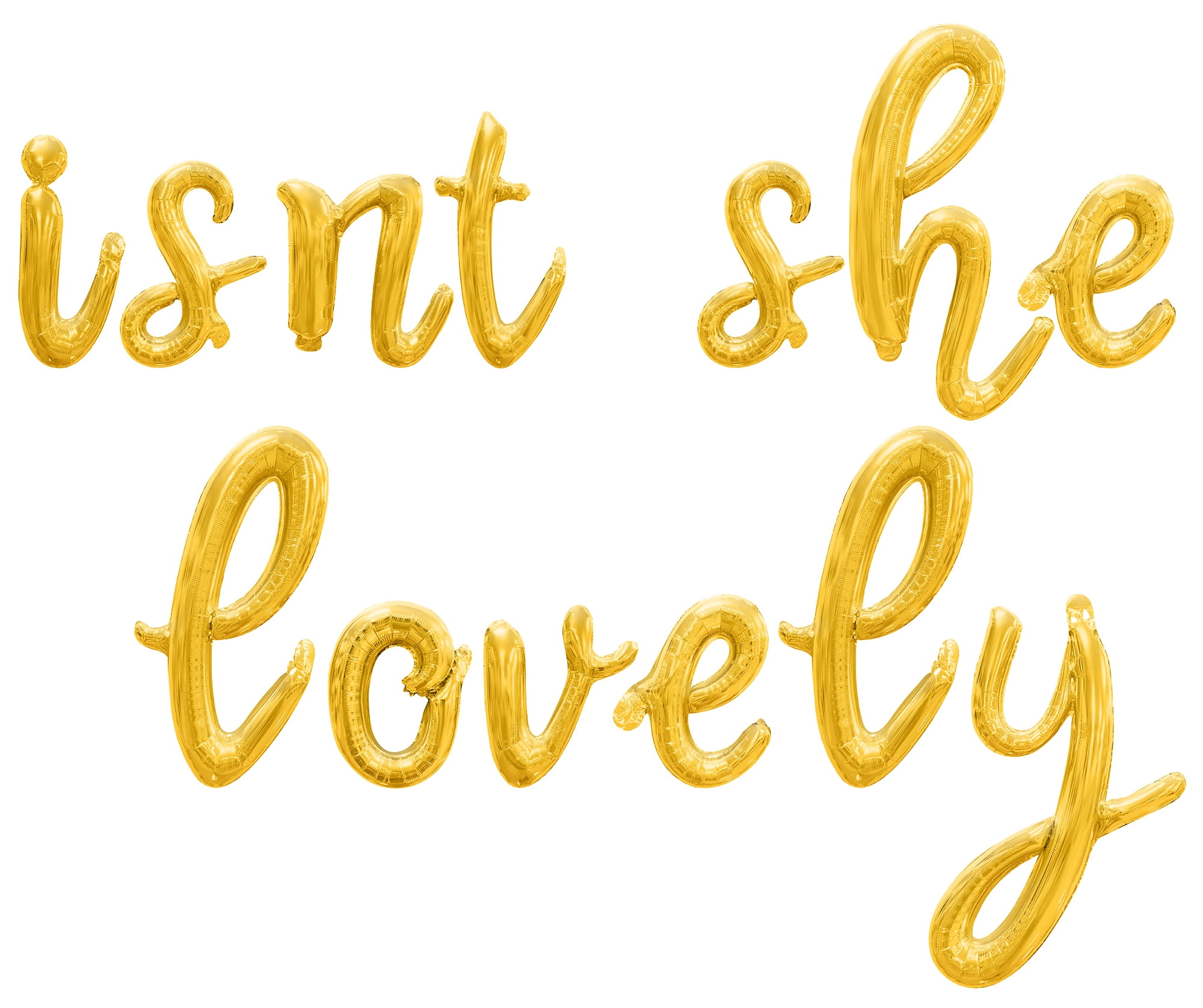 Cursive Script Letter Balloons - ISNT SHE LOVELY 16" Inch Alphabet ...