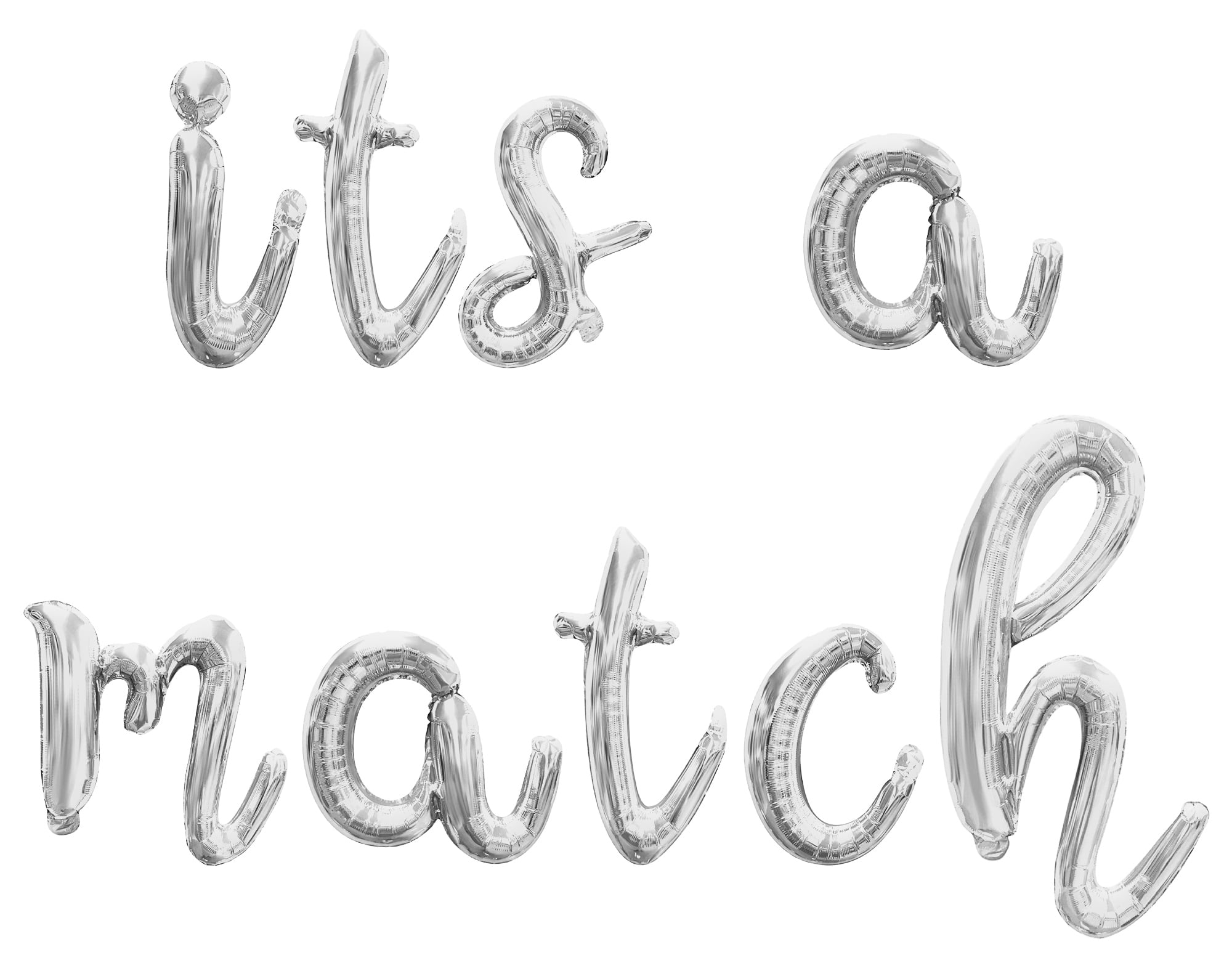 Cursive Script Letter Balloons - ITS A MATCH 16" Inch Alphabet Letters ...