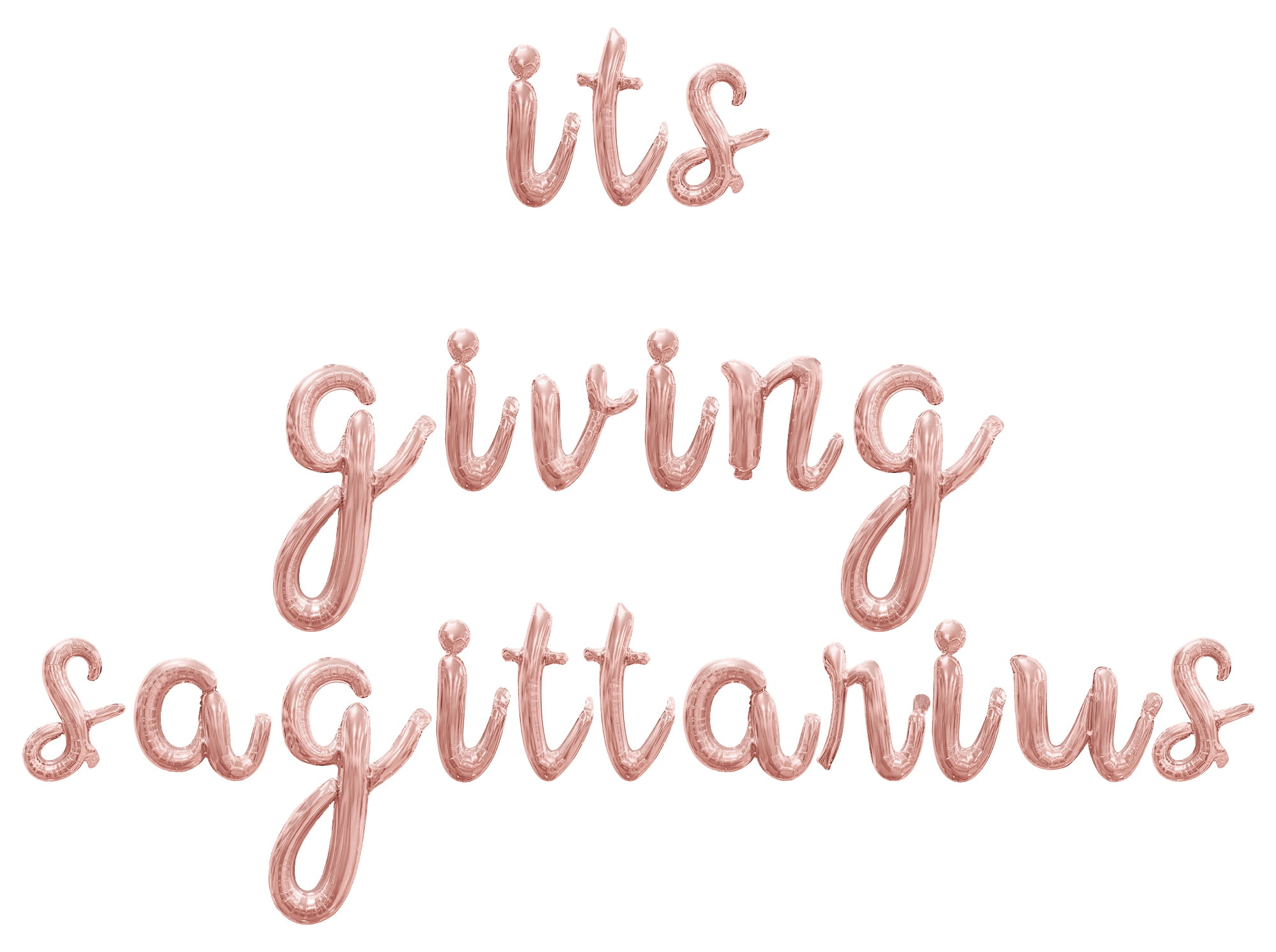 Cursive Script Letter Balloons - ITS GIVING SAGITTARIUS 16" Inch ...