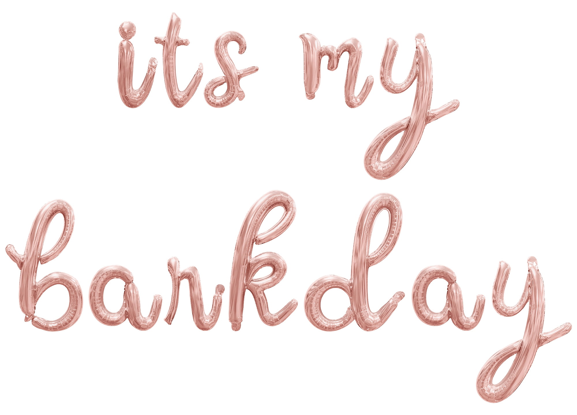 Cursive Script Letter Balloons - ITS MY BARKDAY 16" Inch Alphabet ...