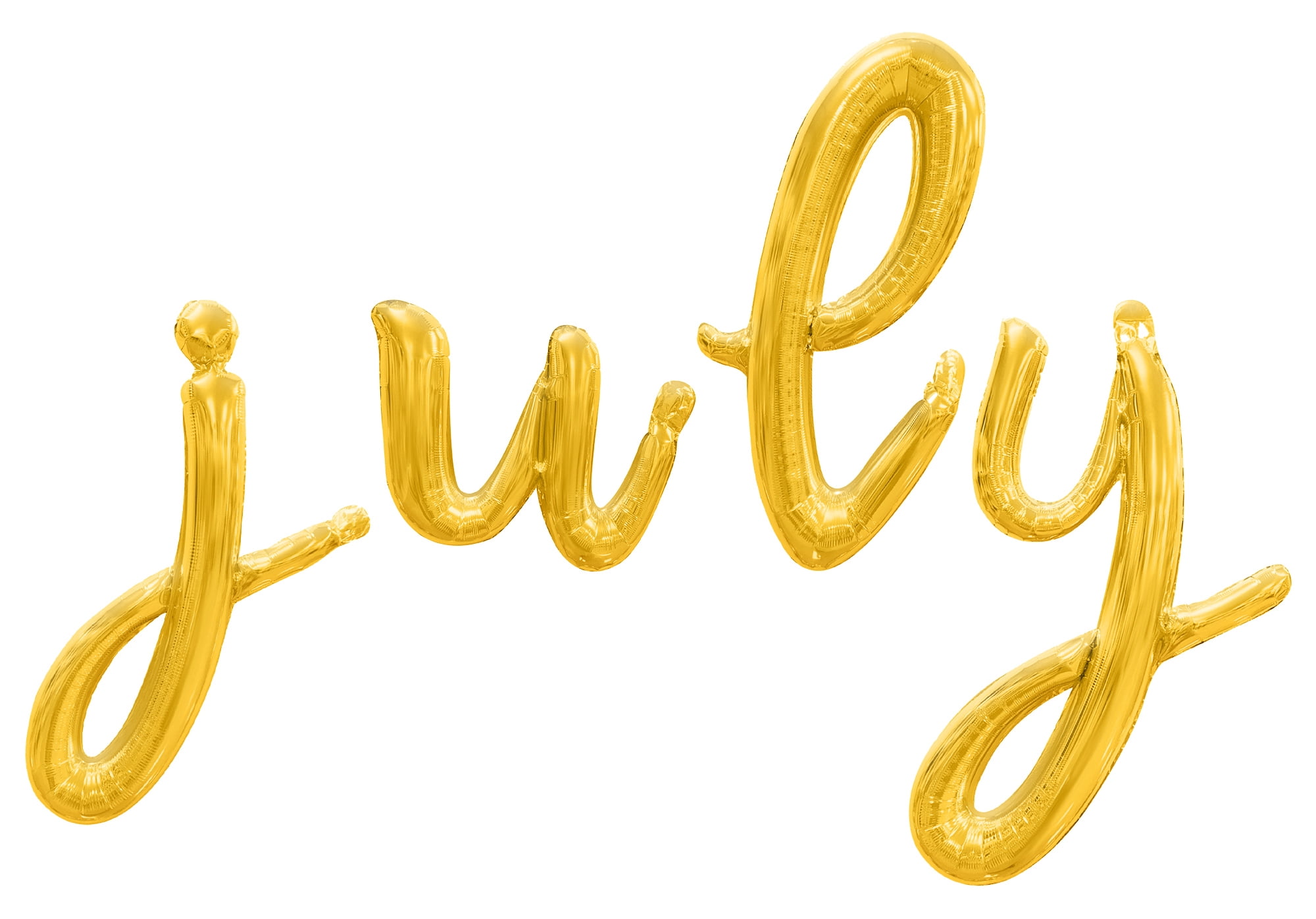 Cursive Script Letter Balloons - JULY 16" Inch Alphabet Letters Foil ...