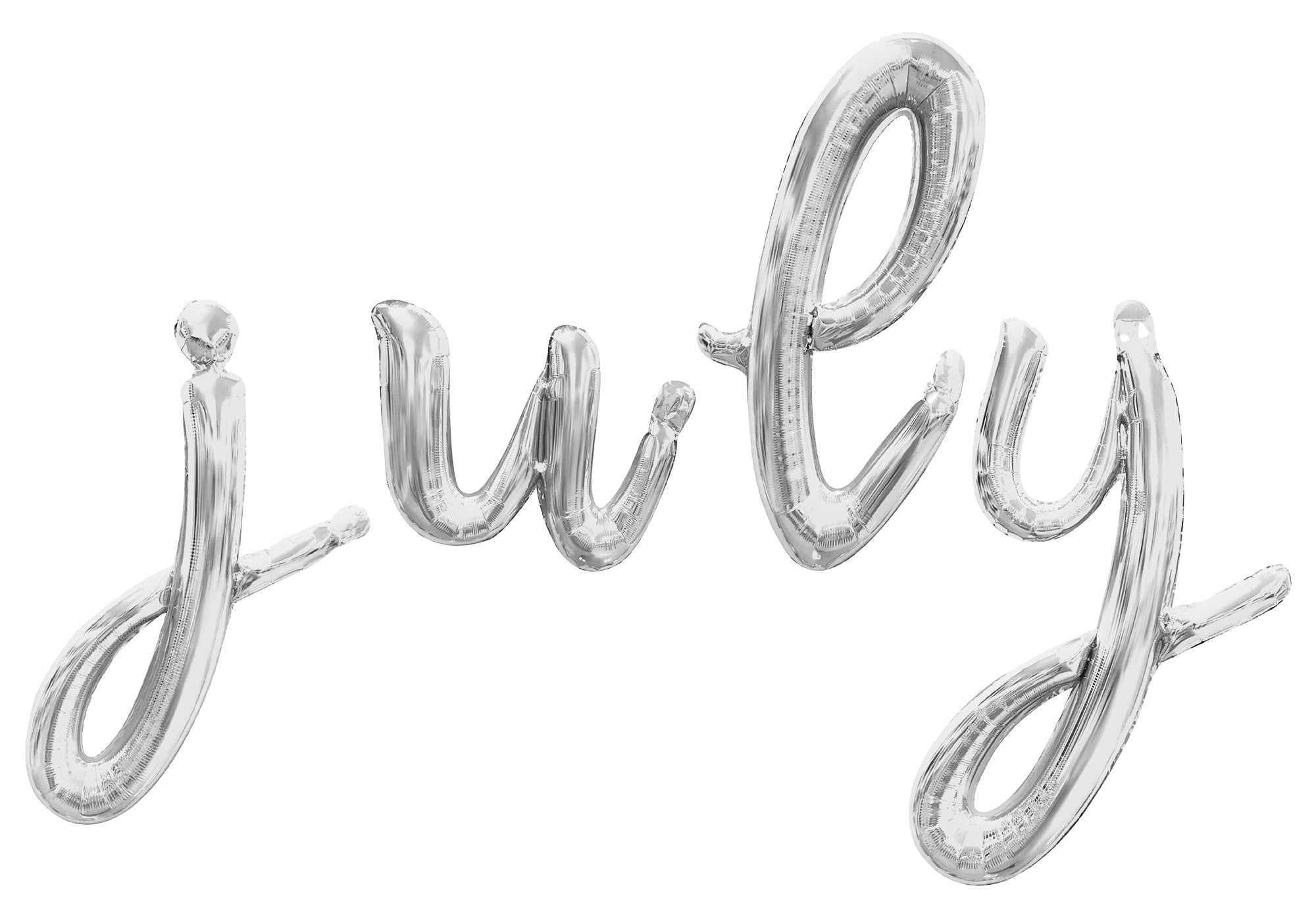 Cursive Script Letter Balloons - JULY 16" Inch Alphabet Letters Foil ...