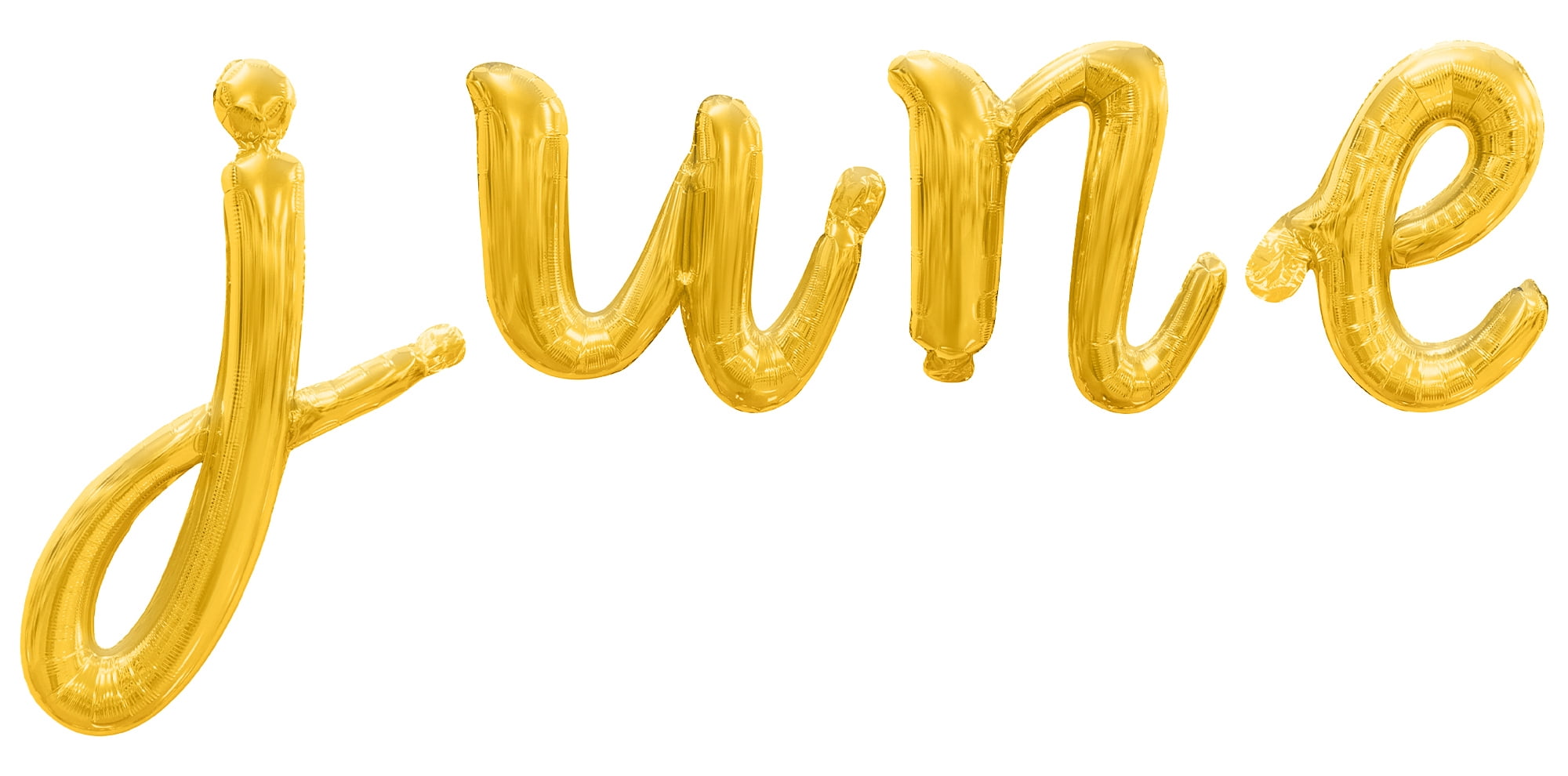 Cursive Script Letter Balloons - JUNE 16" Inch Alphabet Letters Foil ...
