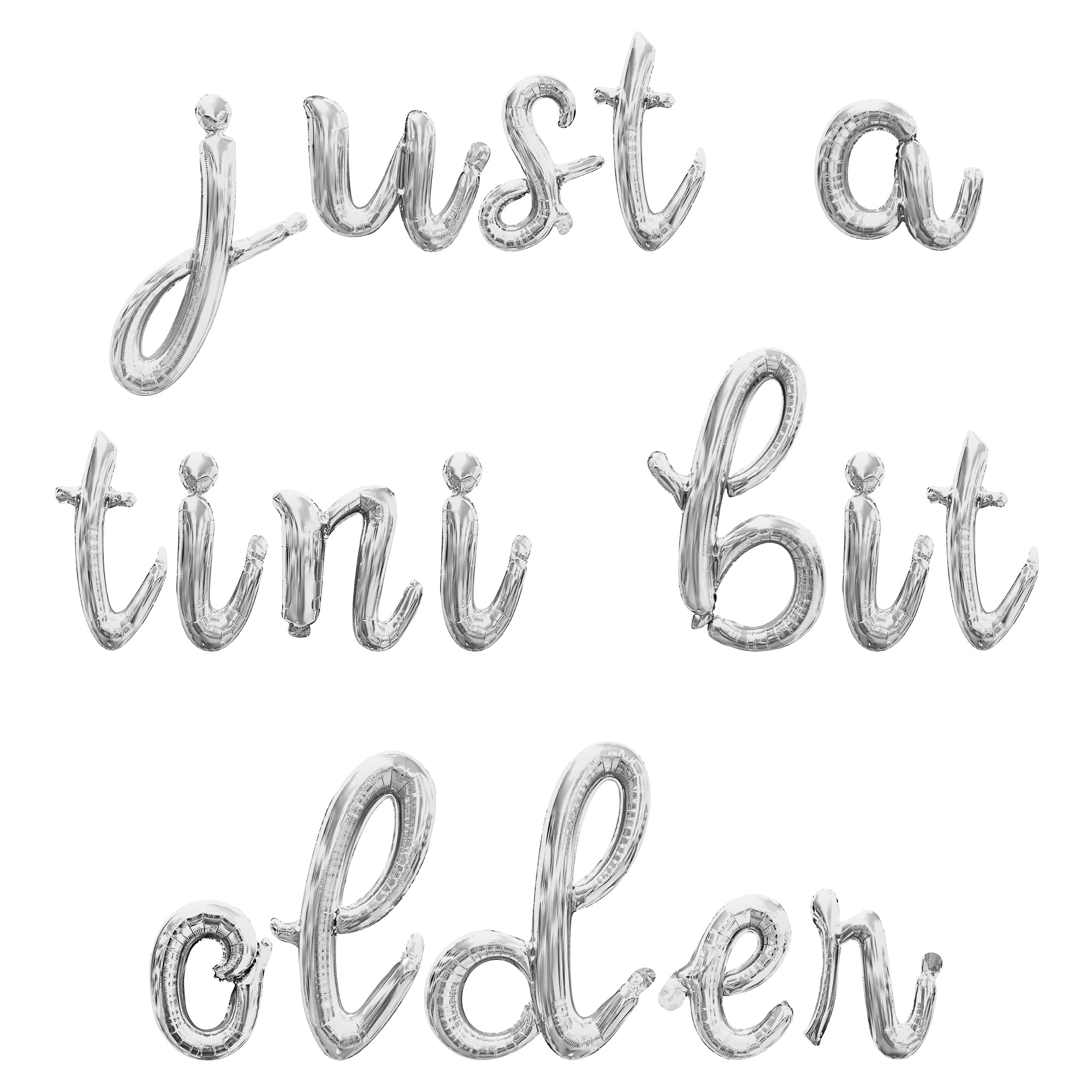 Cursive Script Letter Balloons - JUST A TINI BIT OLDER 16" Inch ...