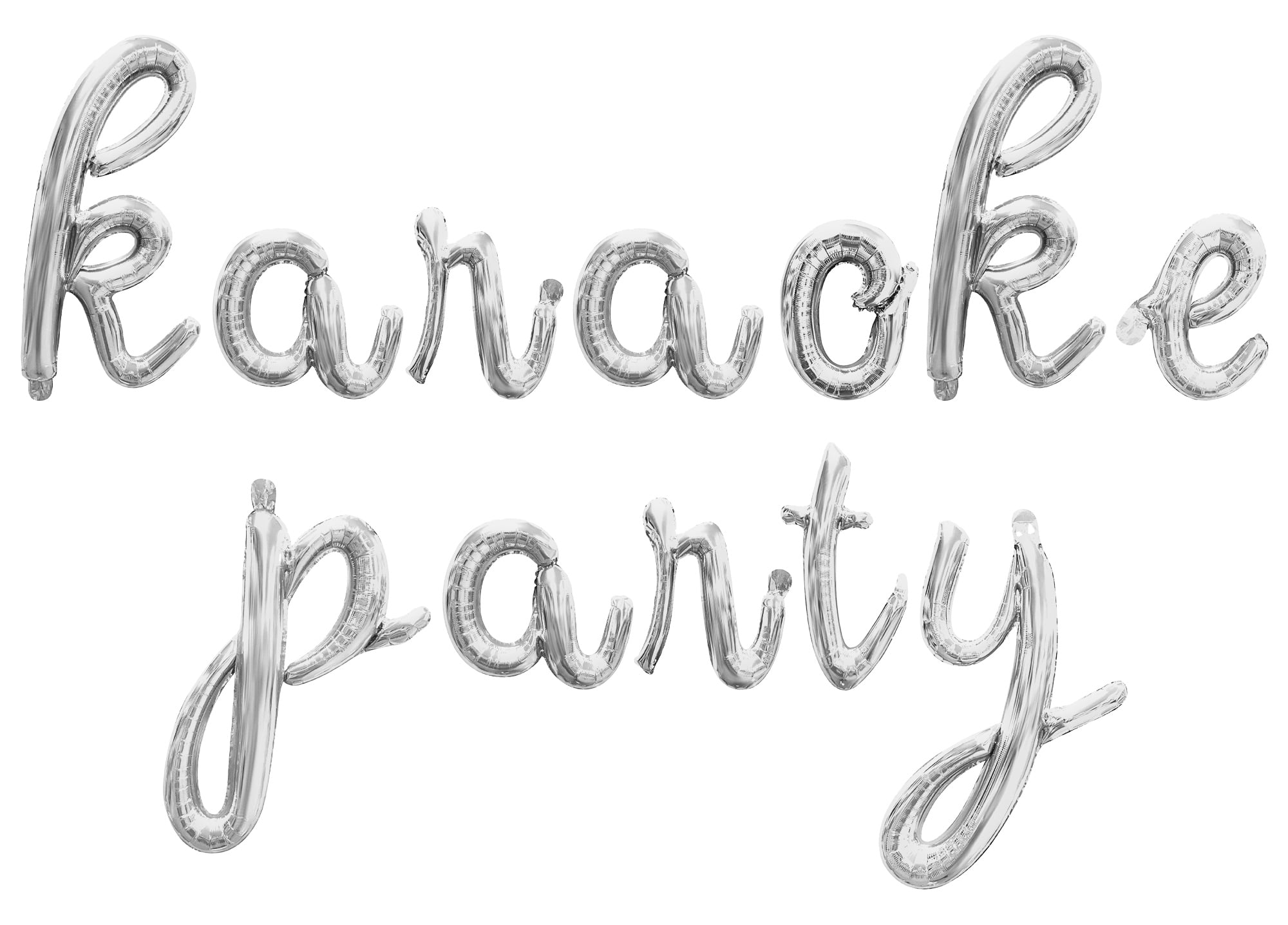 Cursive Script Letter Balloons - KARAOKE PARTY 16" Inch Alphabet ...