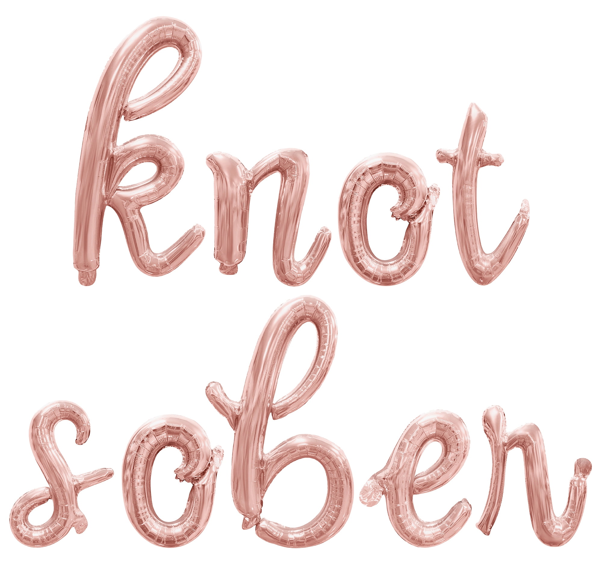 Cursive Script Letter Balloons - KNOT SOBER 16" Inch Alphabet Letters ...