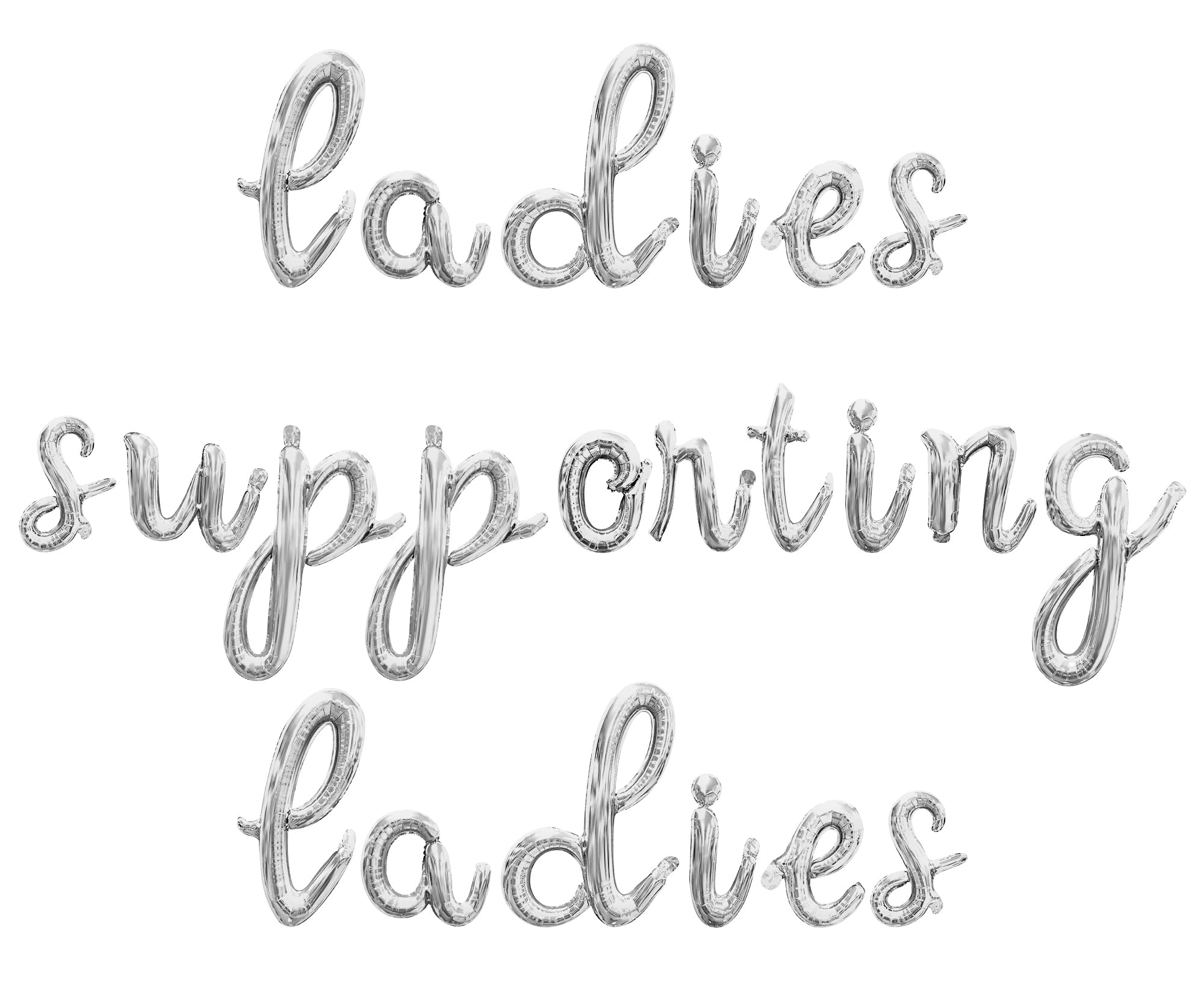 Cursive Script Letter Balloons - LADIES SUPPORTING LADIES 16" Inch ...