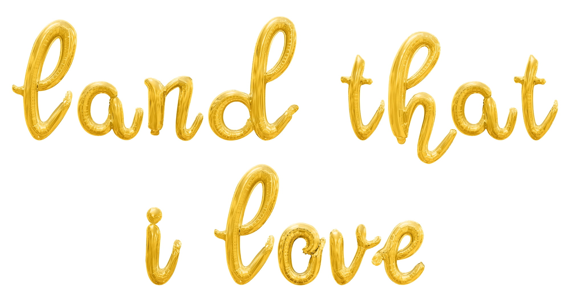 Cursive Script Letter Balloons - LAND THAT I LOVE 16" Inch Alphabet ...