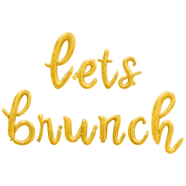 Cursive Script Letter Balloons - LETS BRUNCH 16" Inch Alphabet Letters ...