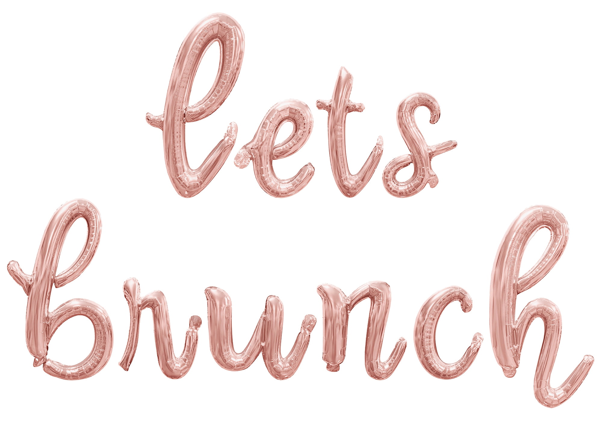 Cursive Script Letter Balloons - LETS BRUNCH 16" Inch Alphabet Letters ...