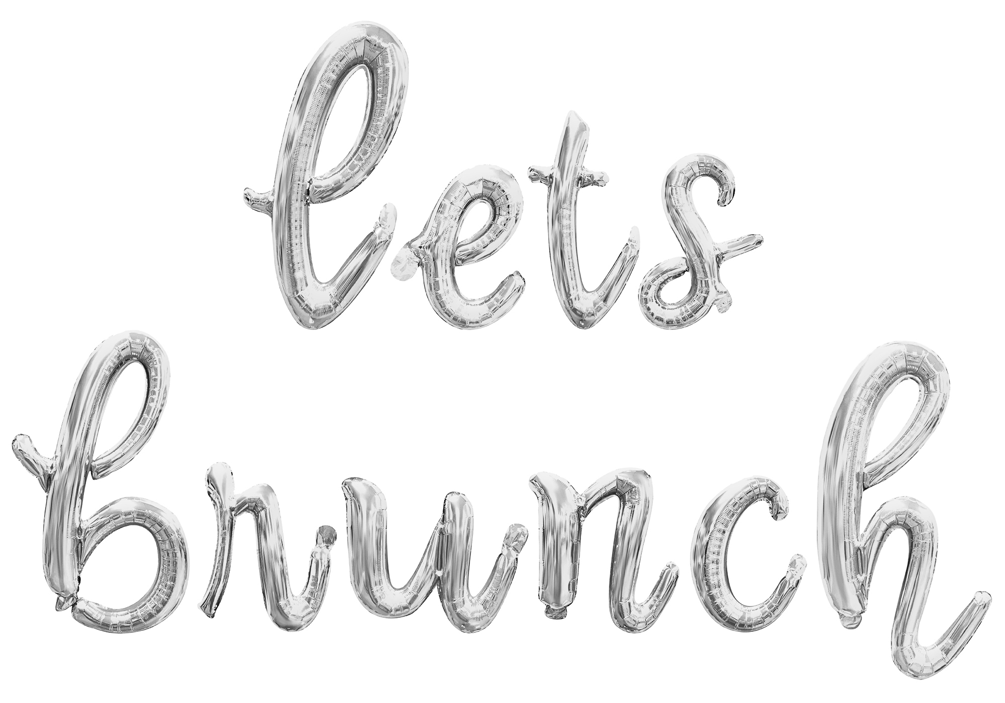 Cursive Script Letter Balloons - LETS BRUNCH 16" Inch Alphabet Letters ...