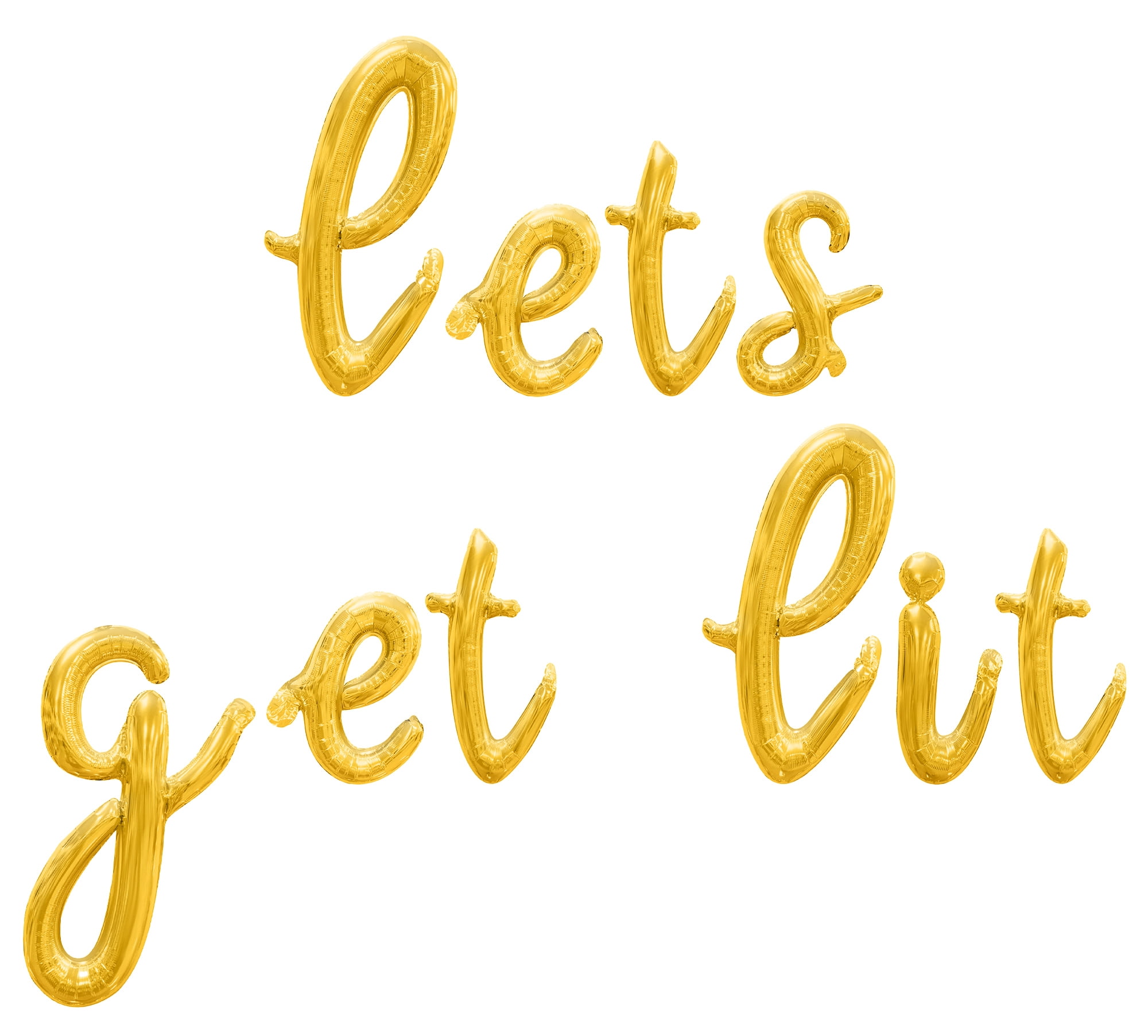 Cursive Script Letter Balloons - LETS GET LIT 16" Inch Alphabet Letters ...