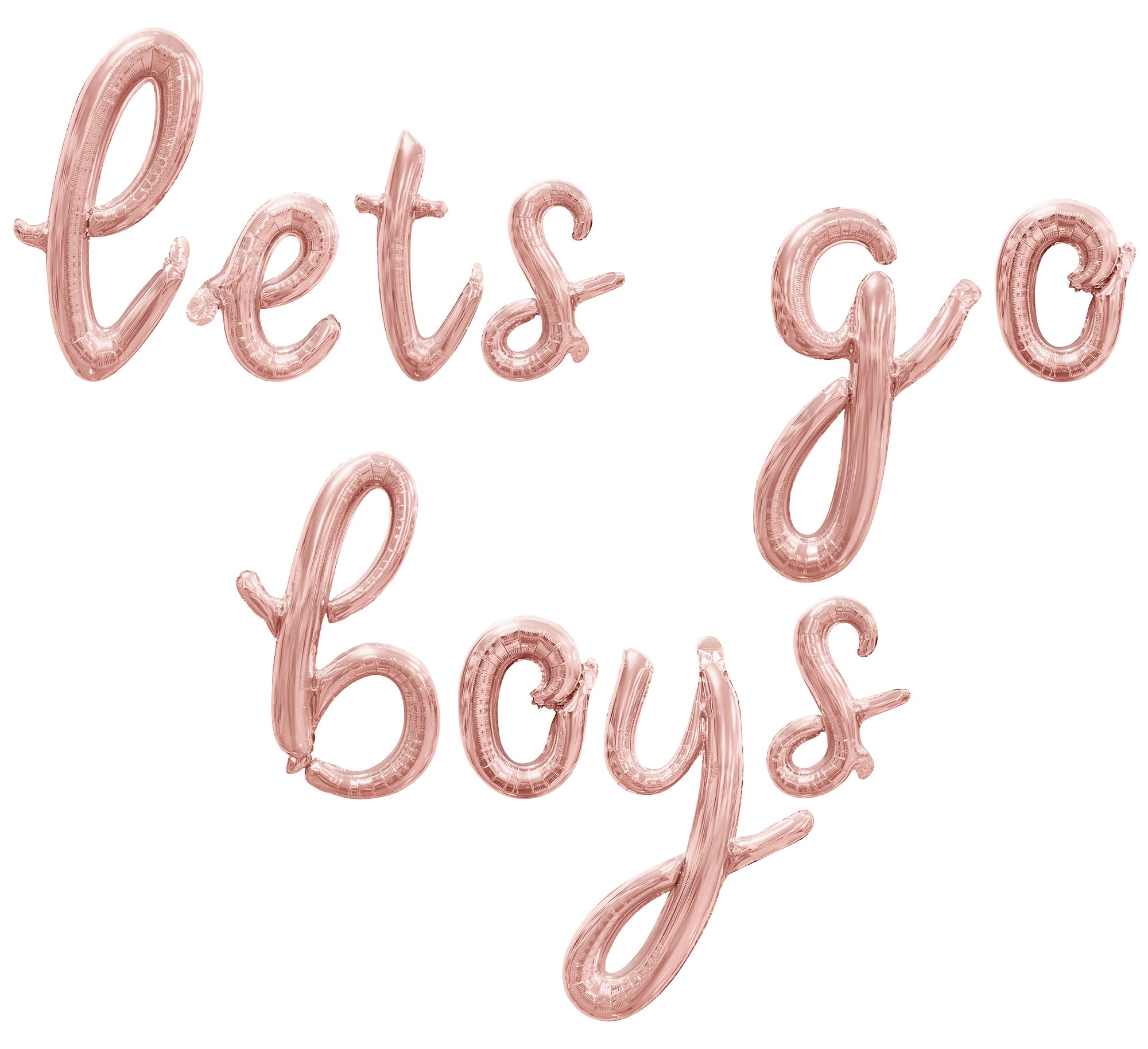 Cursive Script Letter Balloons - LETS GO BOYS 16" Inch Alphabet Letters ...