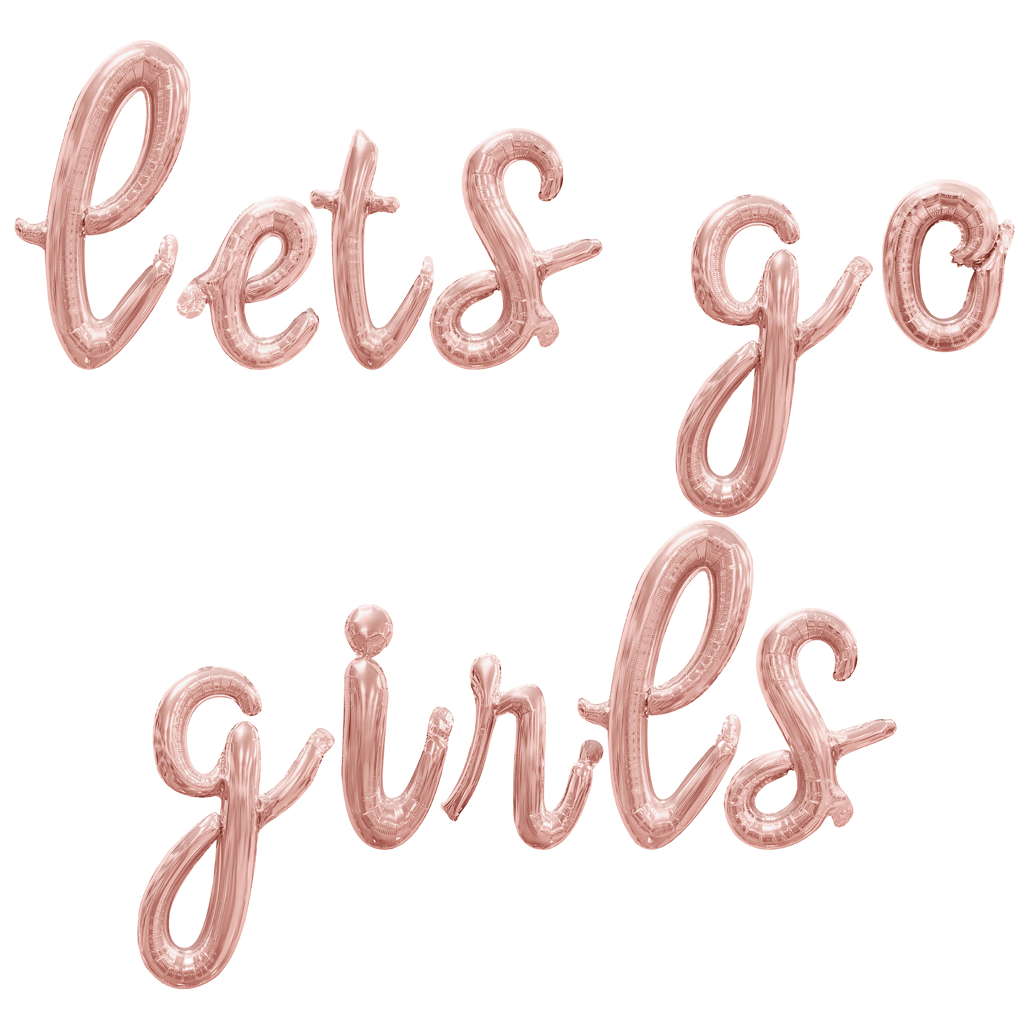 Cursive Script Letter Balloons - LETS GO GIRLS 16" Inch Alphabet ...