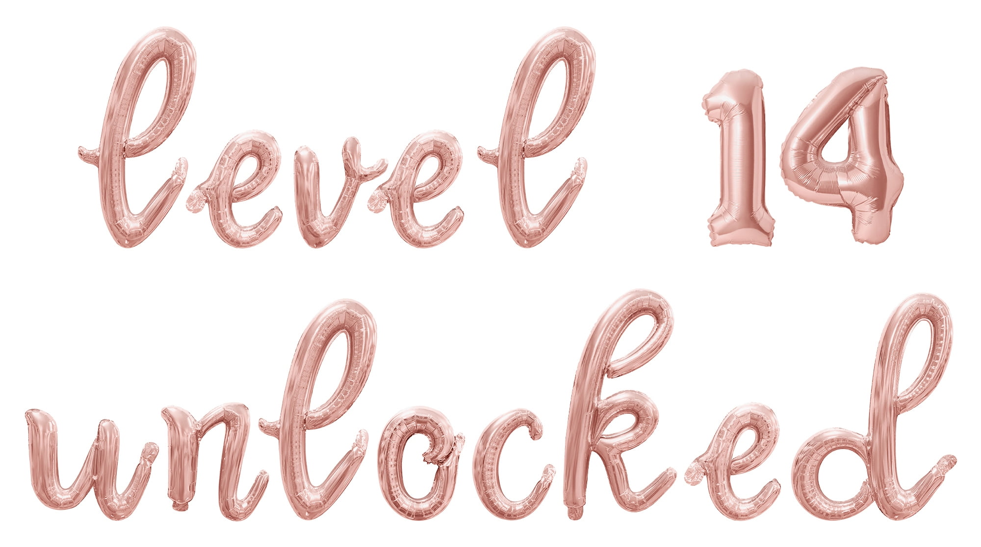 Cursive Script Letter Balloons - LEVEL 14 UNLOCKED 16" Inch Alphabet ...