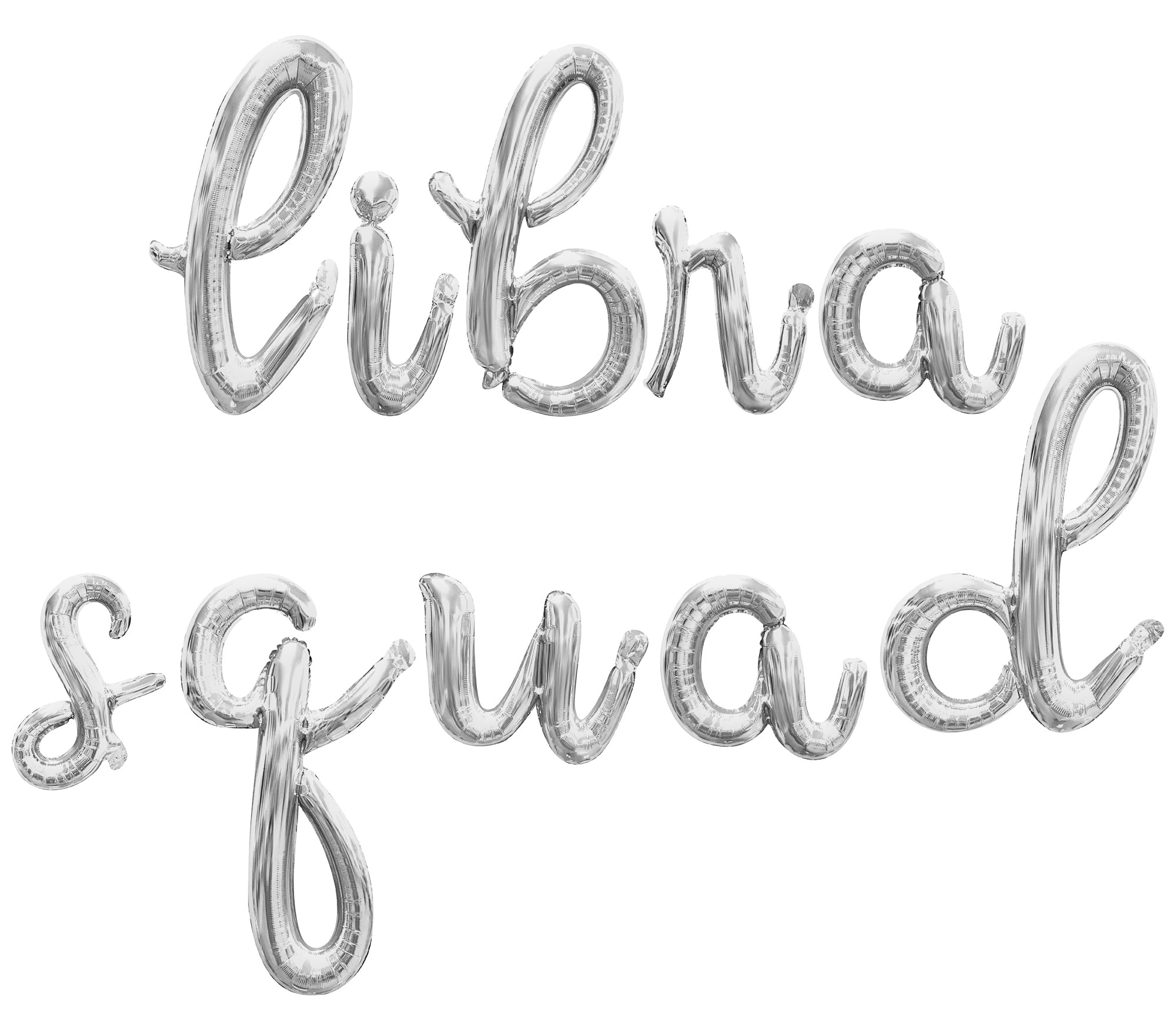 Cursive Script Letter Balloons - LIBRA SQUAD 16" Inch Alphabet Letters ...