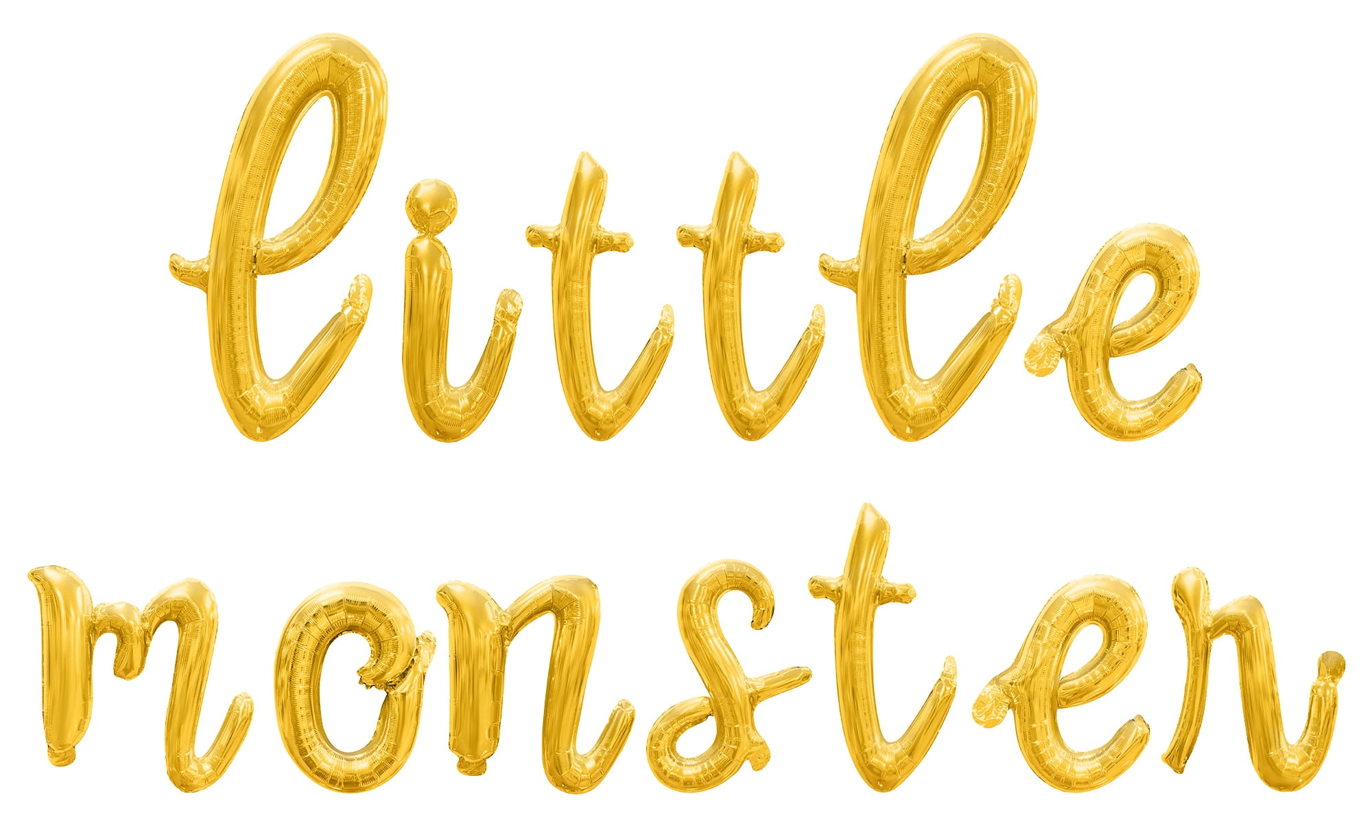 Cursive Script Letter Balloons - LITTLE MONSTER 16" Inch Alphabet ...