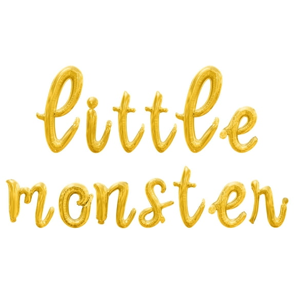 Cursive Script Letter Balloons - LITTLE MONSTER 16" Inch Alphabet ...