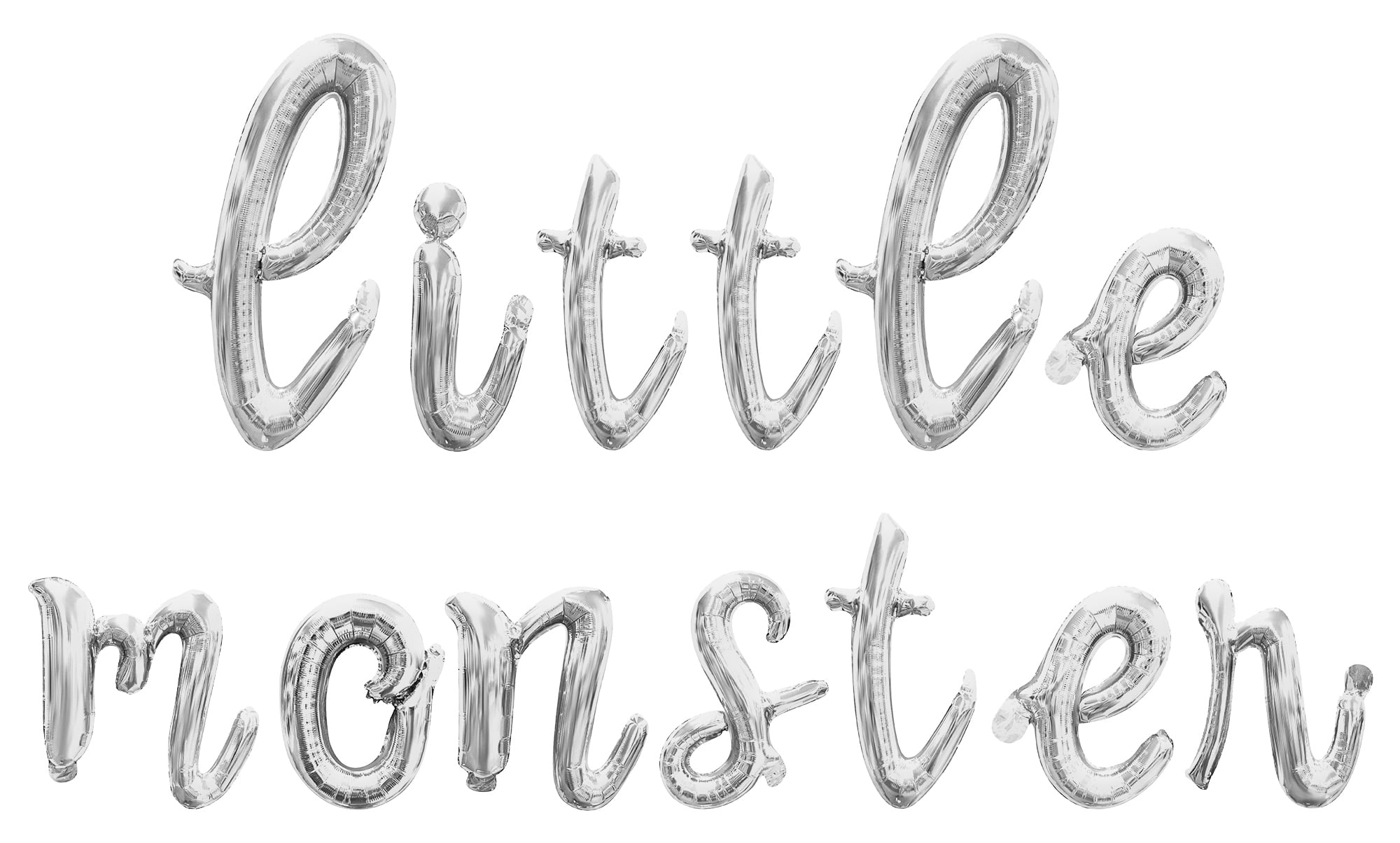 Cursive Script Letter Balloons - LITTLE MONSTER 16" Inch Alphabet ...