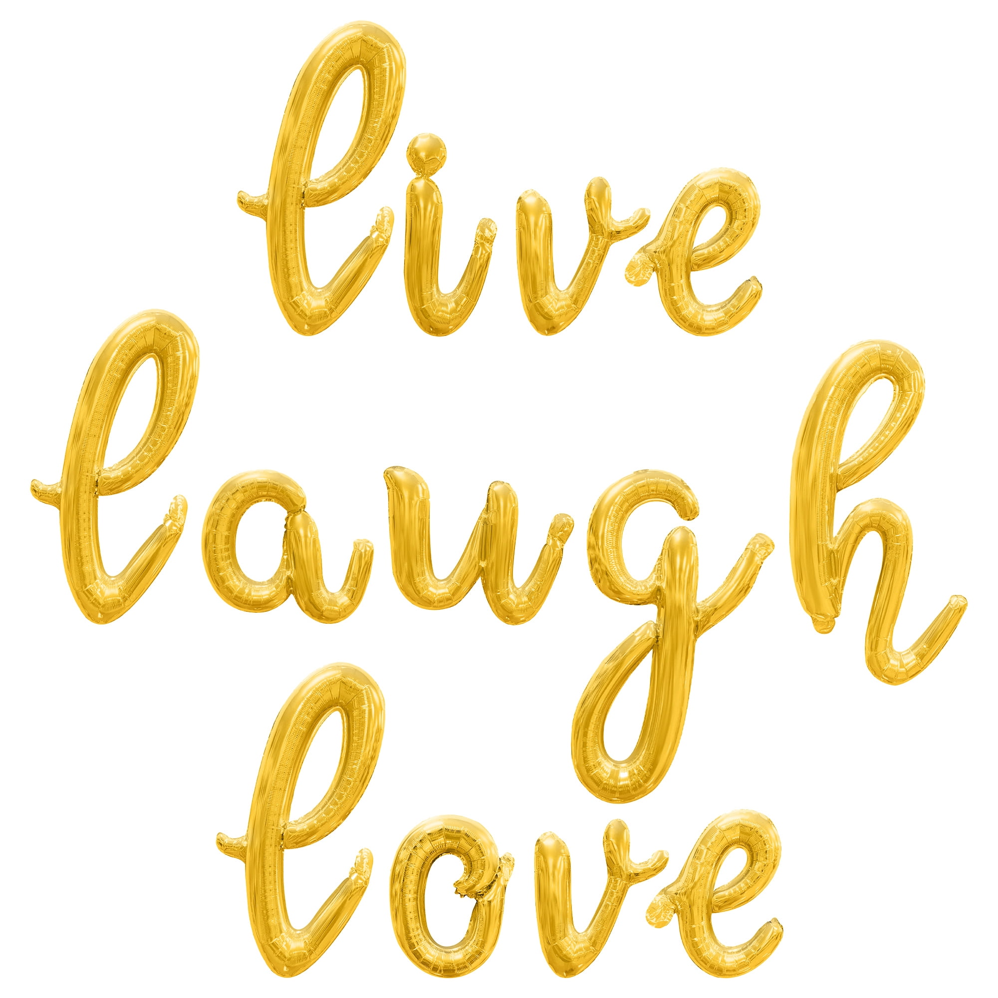 Cursive Script Letter Balloons - LIVE LAUGH LOVE 16" Inch Alphabet ...
