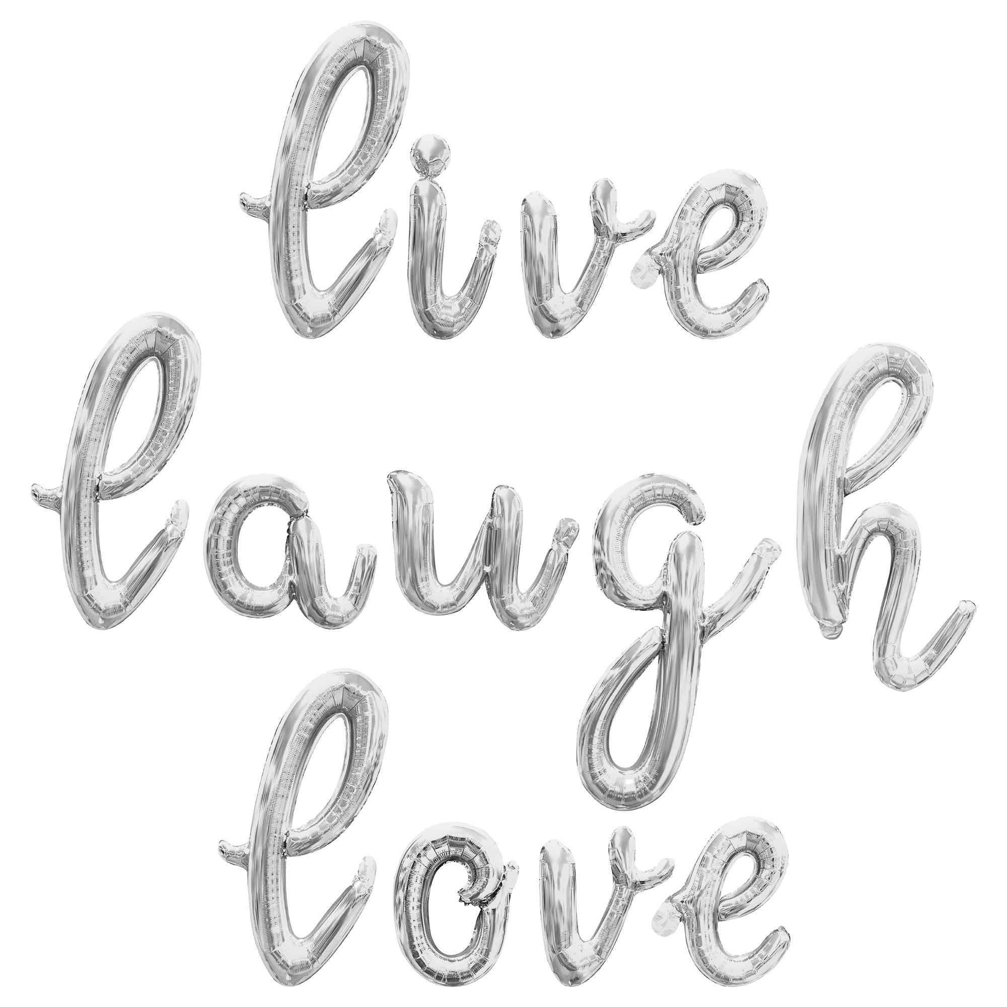Cursive Script Letter Balloons - LIVE LAUGH LOVE 16" Inch Alphabet ...