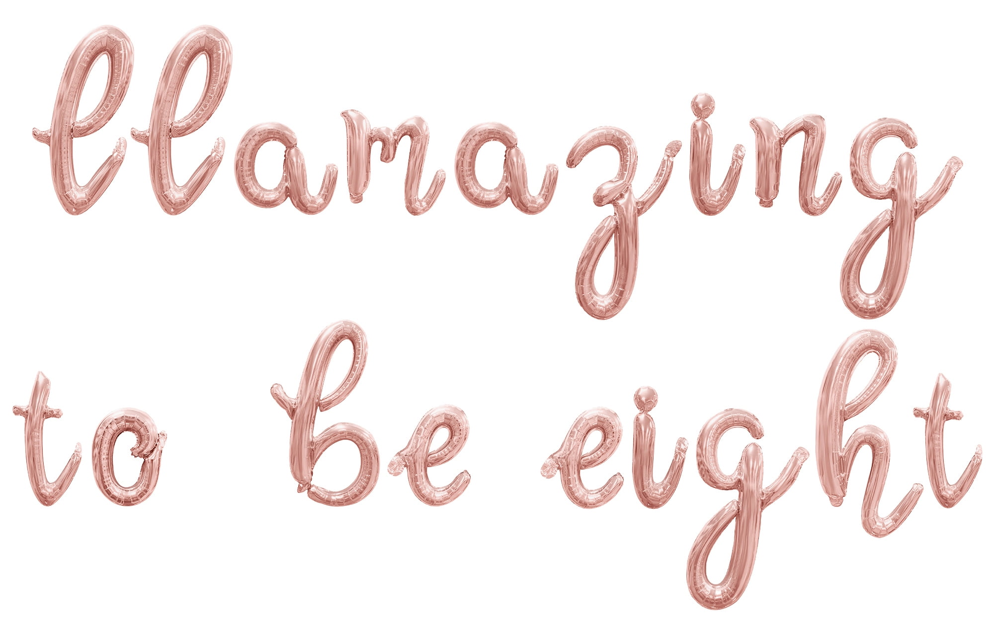 Cursive Script Letter Balloons - LLAMAZING TO BE EIGHT 16" Inch ...