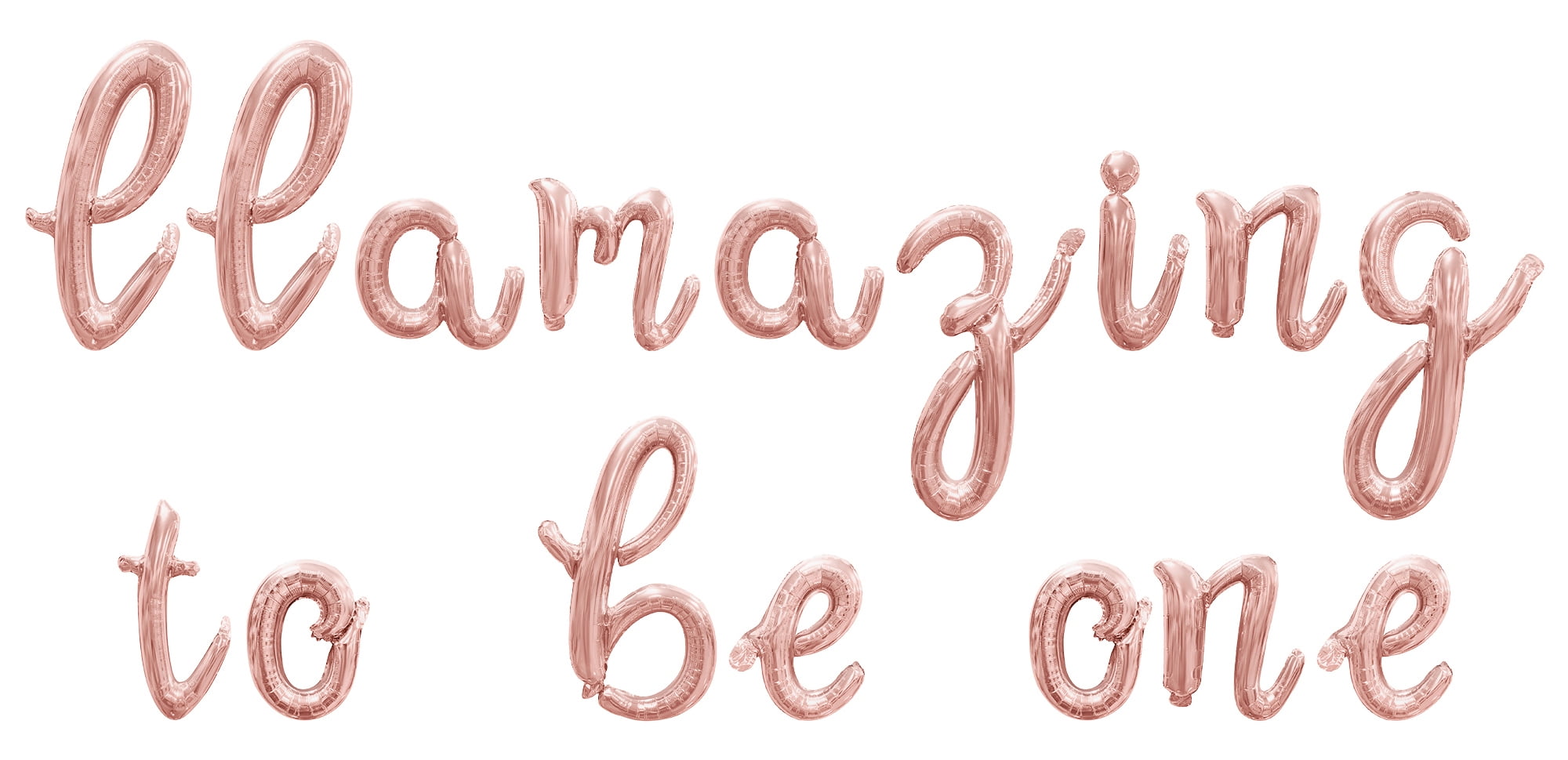 Cursive Script Letter Balloons - LLAMAZING TO BE ONE 16" Inch Alphabet ...