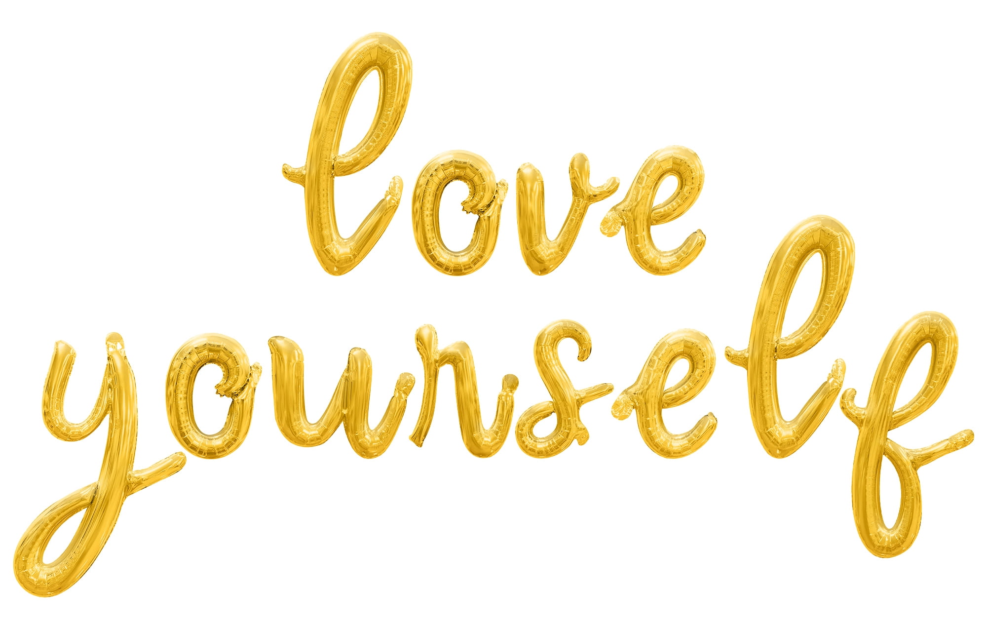 Cursive Script Letter Balloons - LOVE YOURSELF 16" Inch Alphabet ...