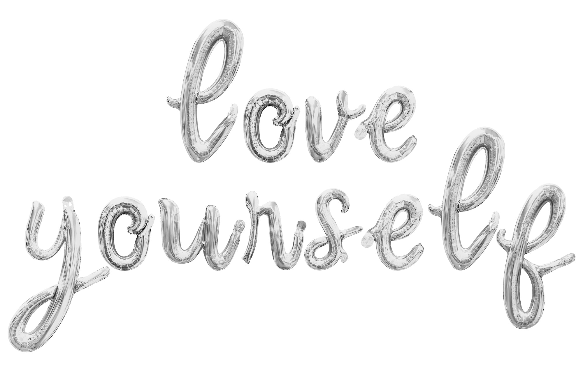 Cursive Script Letter Balloons - LOVE YOURSELF 16" Inch Alphabet ...
