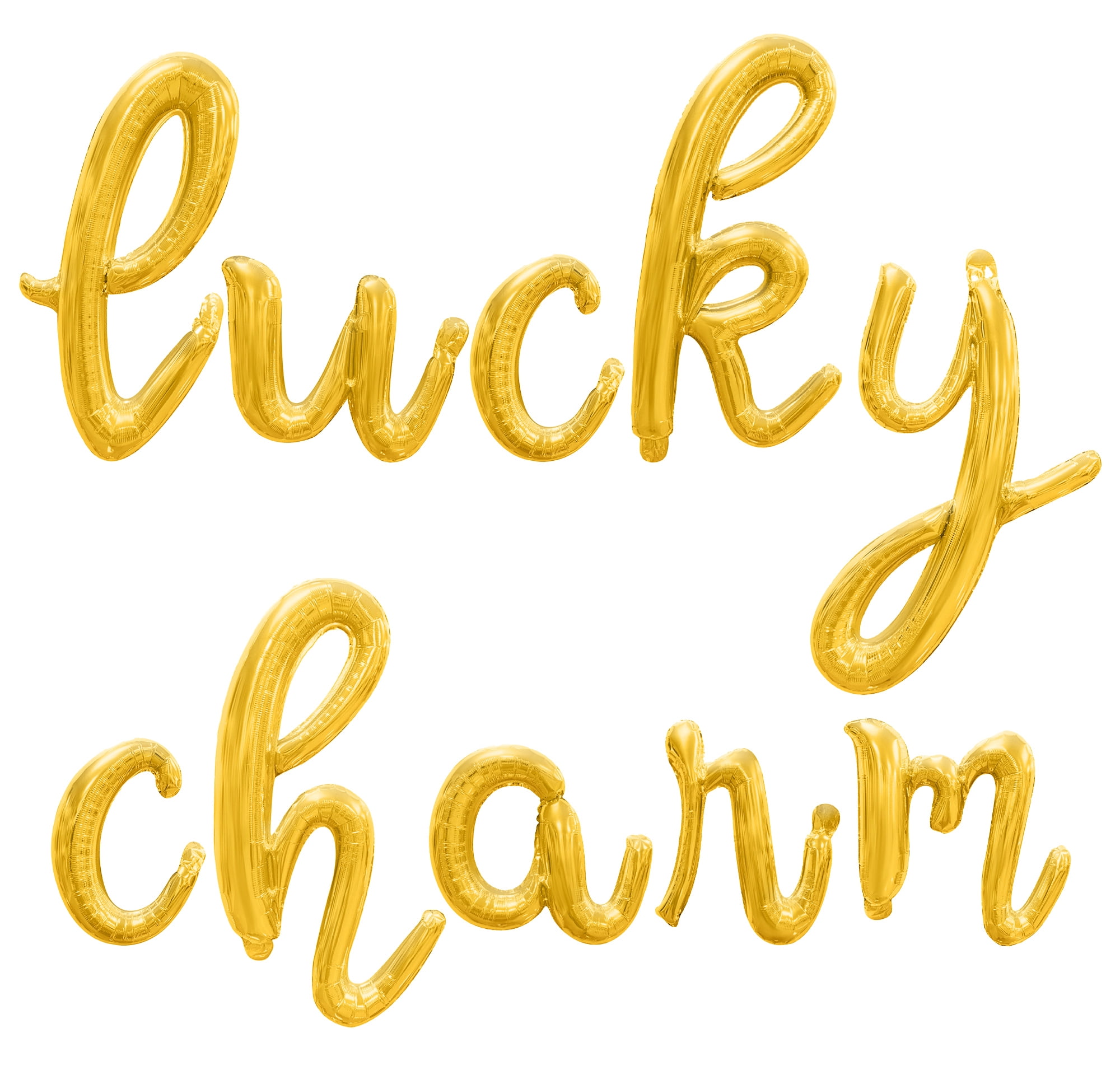 Cursive Script Letter Balloons - LUCKY CHARM 16" Inch Alphabet Letters ...