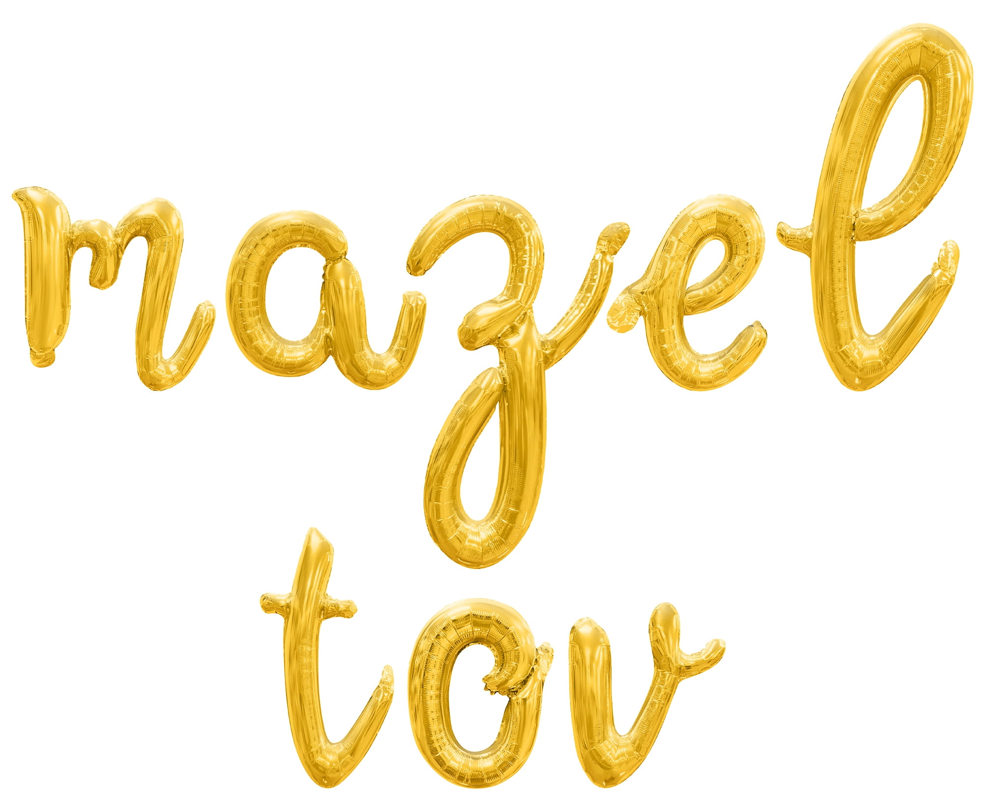 Cursive Script Letter Balloons - MAZEL TOV 16" Inch Alphabet Letters ...