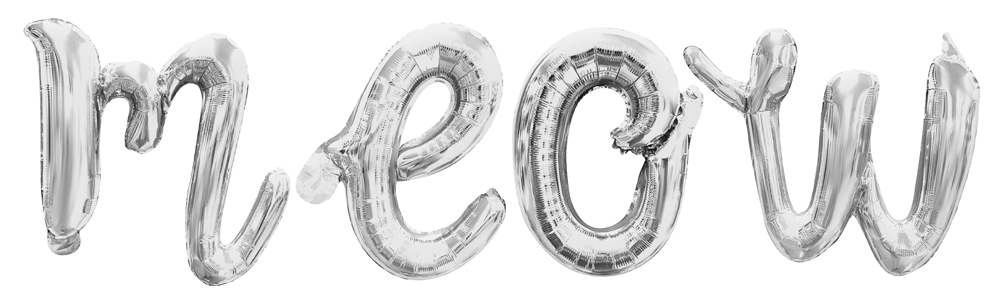 Cursive Script Letter Balloons - MEOW 16" Inch Alphabet Letters Foil ...