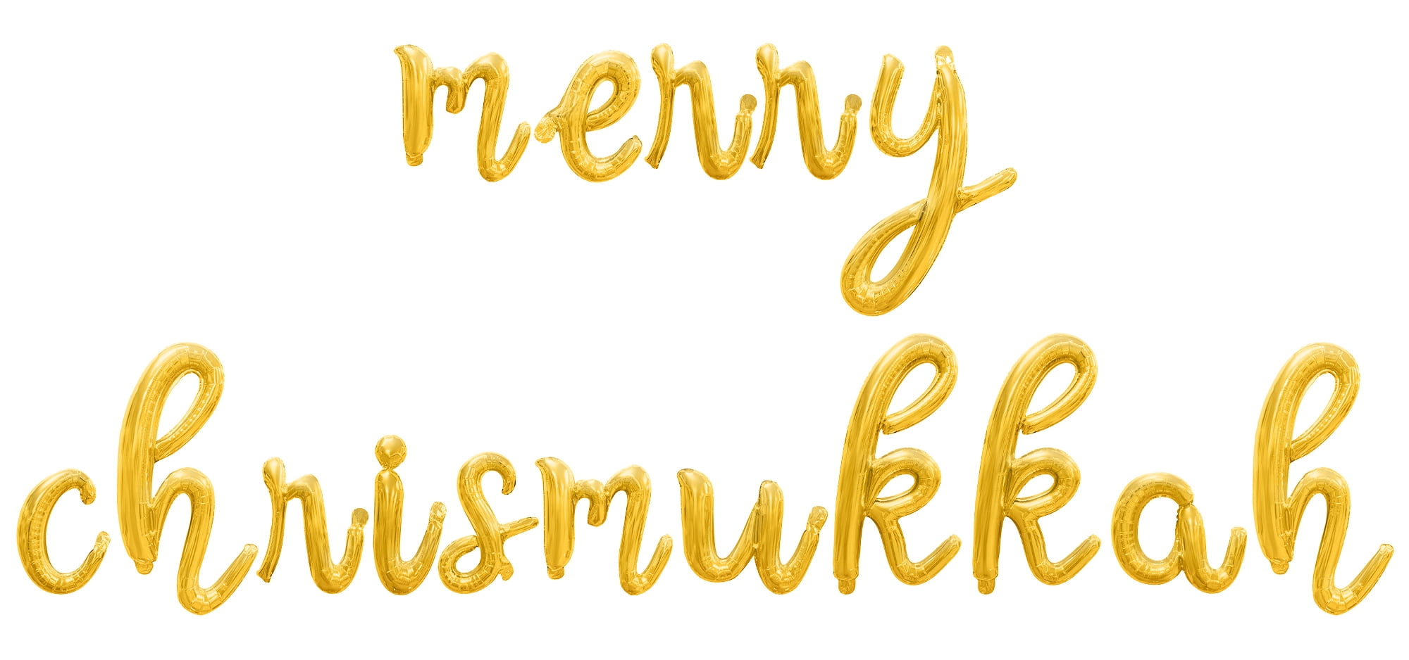 Cursive Script Letter Balloons - MERRY CHRISMUKKAH 16" Inch Alphabet ...