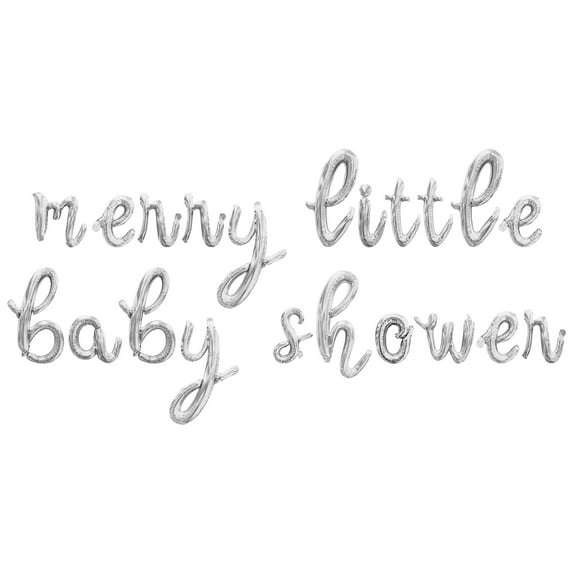 Cursive Script Letter Balloons - MERRY LITTLE BABY SHOWER 16" Inch ...
