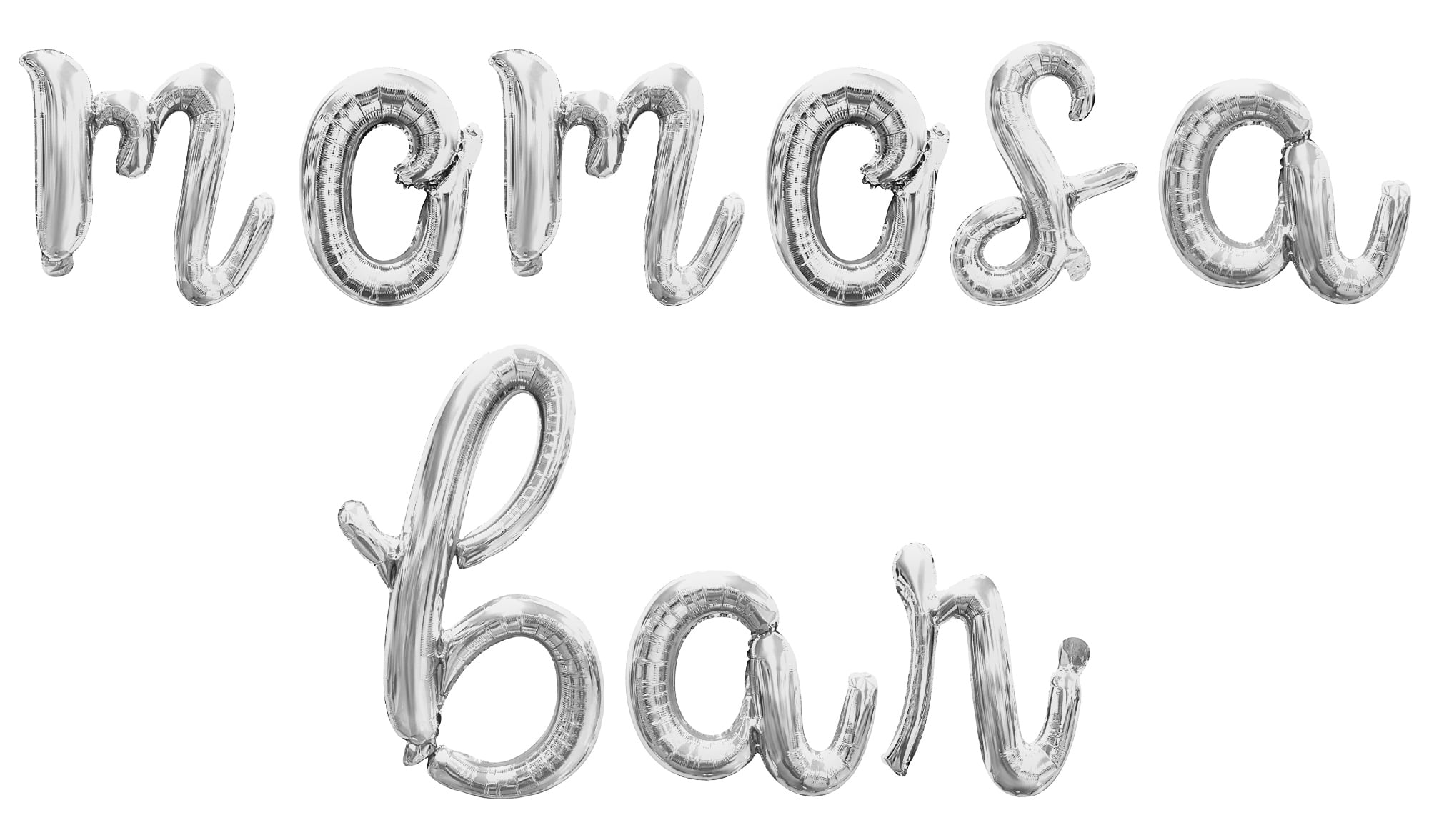 Cursive Script Letter Balloons - MOMOSA BAR 16" Inch Alphabet Letters ...