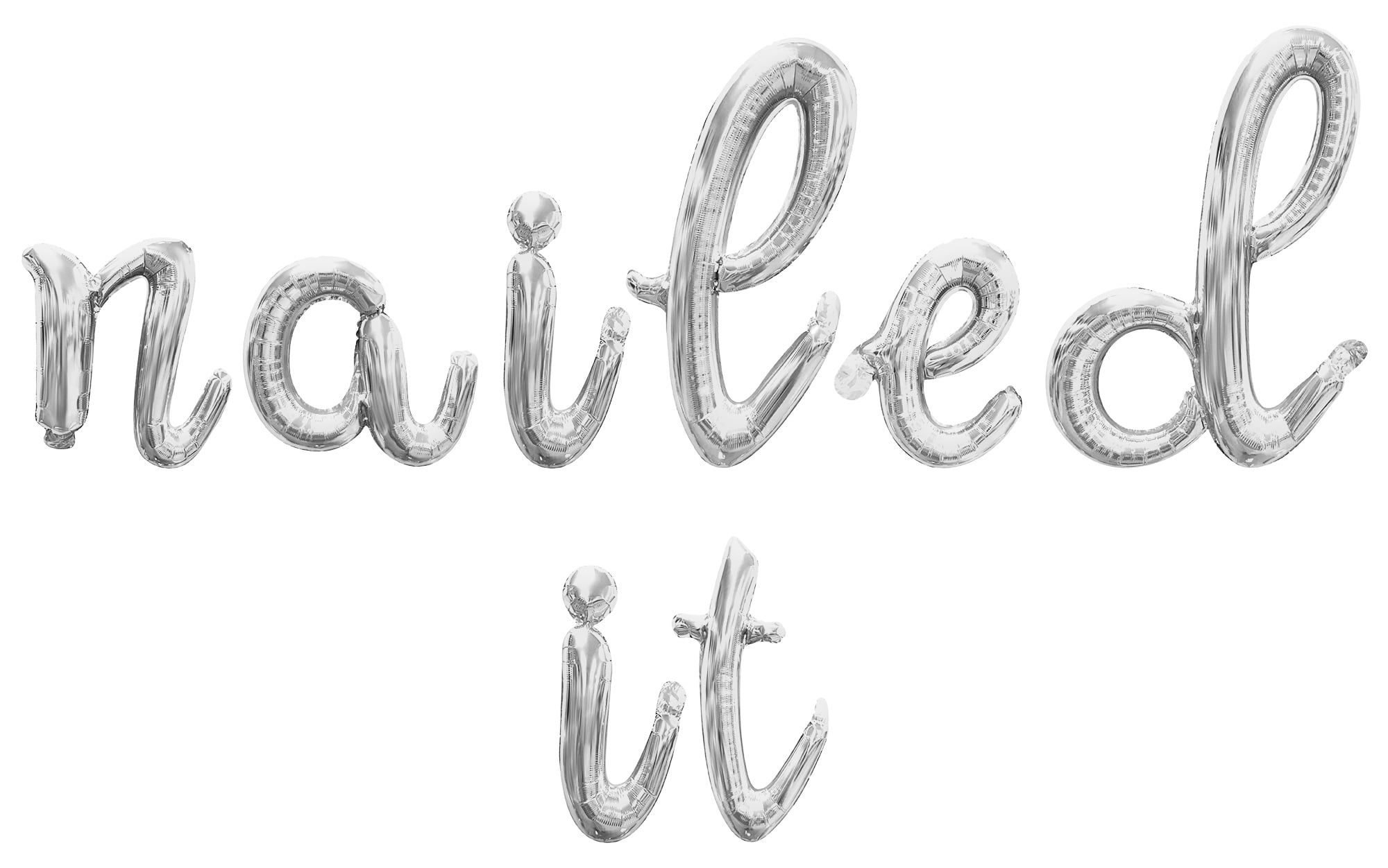 Cursive Script Letter Balloons - NAILED IT 16" Inch Alphabet Letters ...