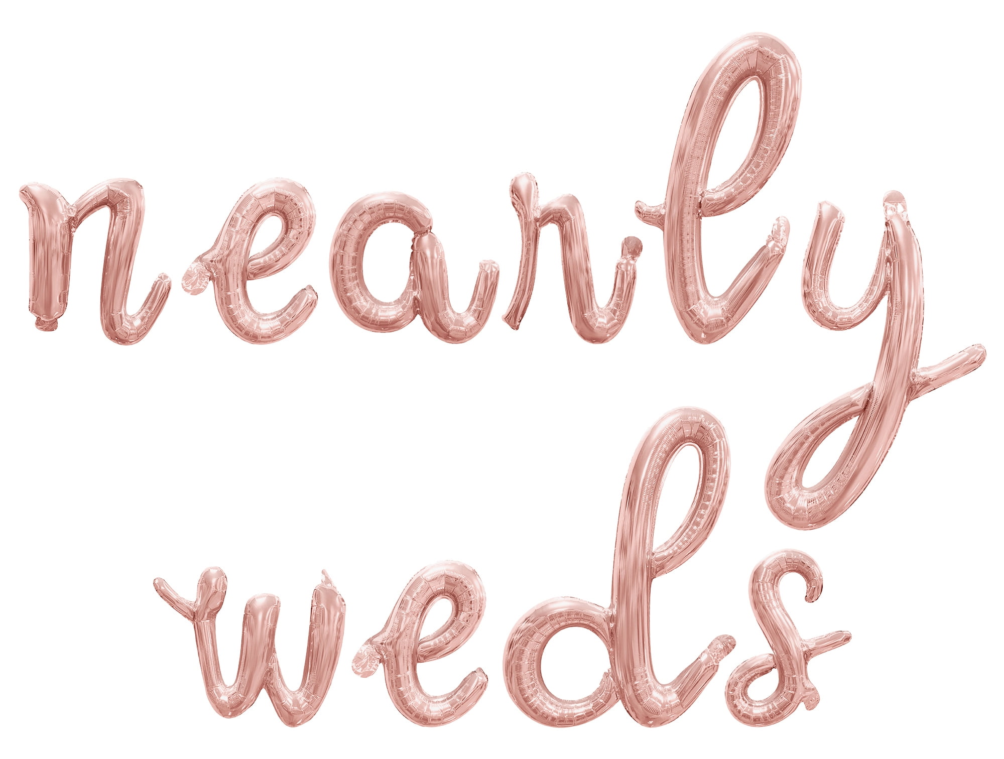 Cursive Script Letter Balloons - NEARLY WEDS 16" Inch Alphabet Letters ...