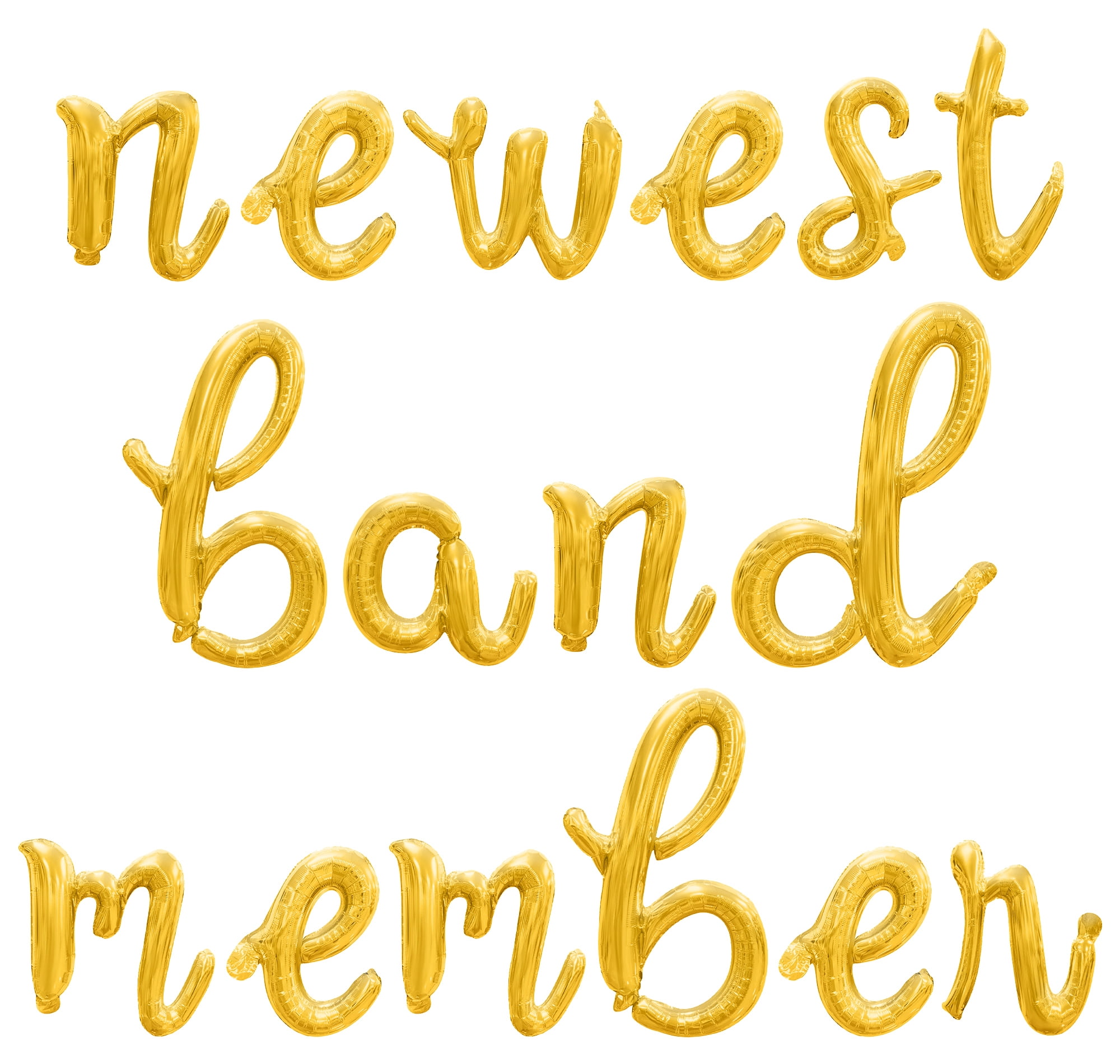 Cursive Script Letter Balloons - NEWEST BAND MEMBER 16" Inch Alphabet ...