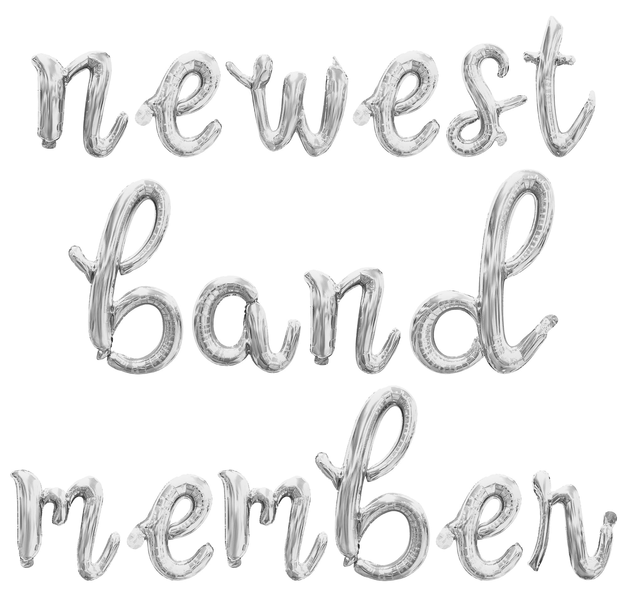 Cursive Script Letter Balloons - NEWEST BAND MEMBER 16" Inch Alphabet ...