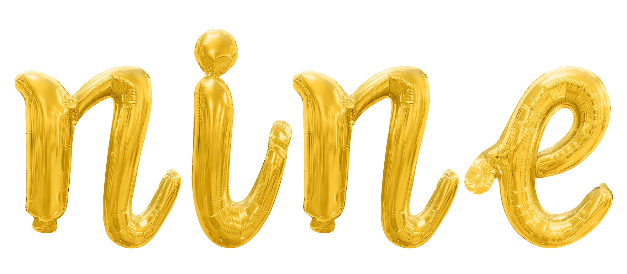 Cursive Script Letter Balloons - NINE 16" Inch Alphabet Letters Foil ...